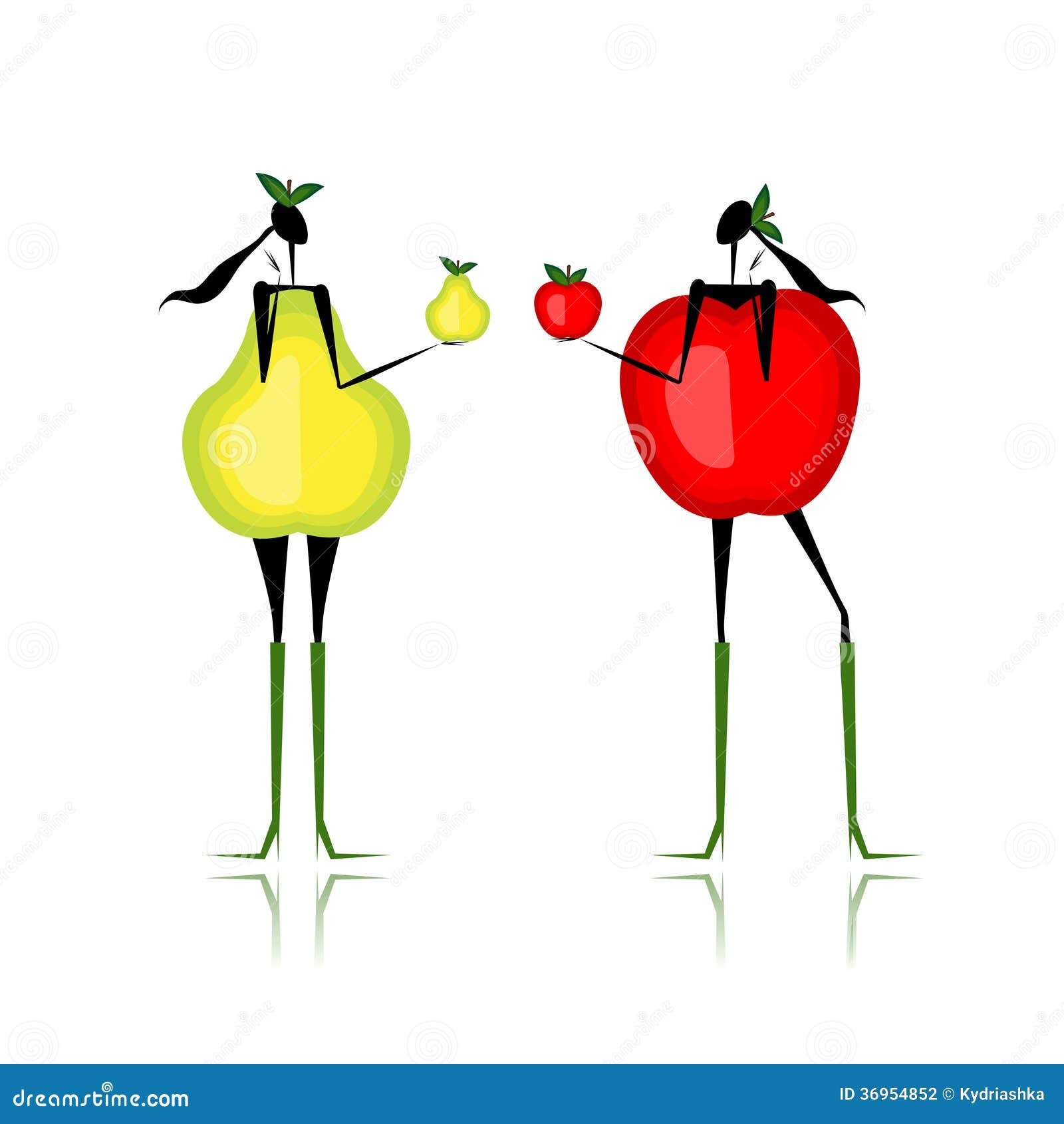 Apple Female Body Shape Sketch. Hand Drawn Vector Illustration Isolated ...