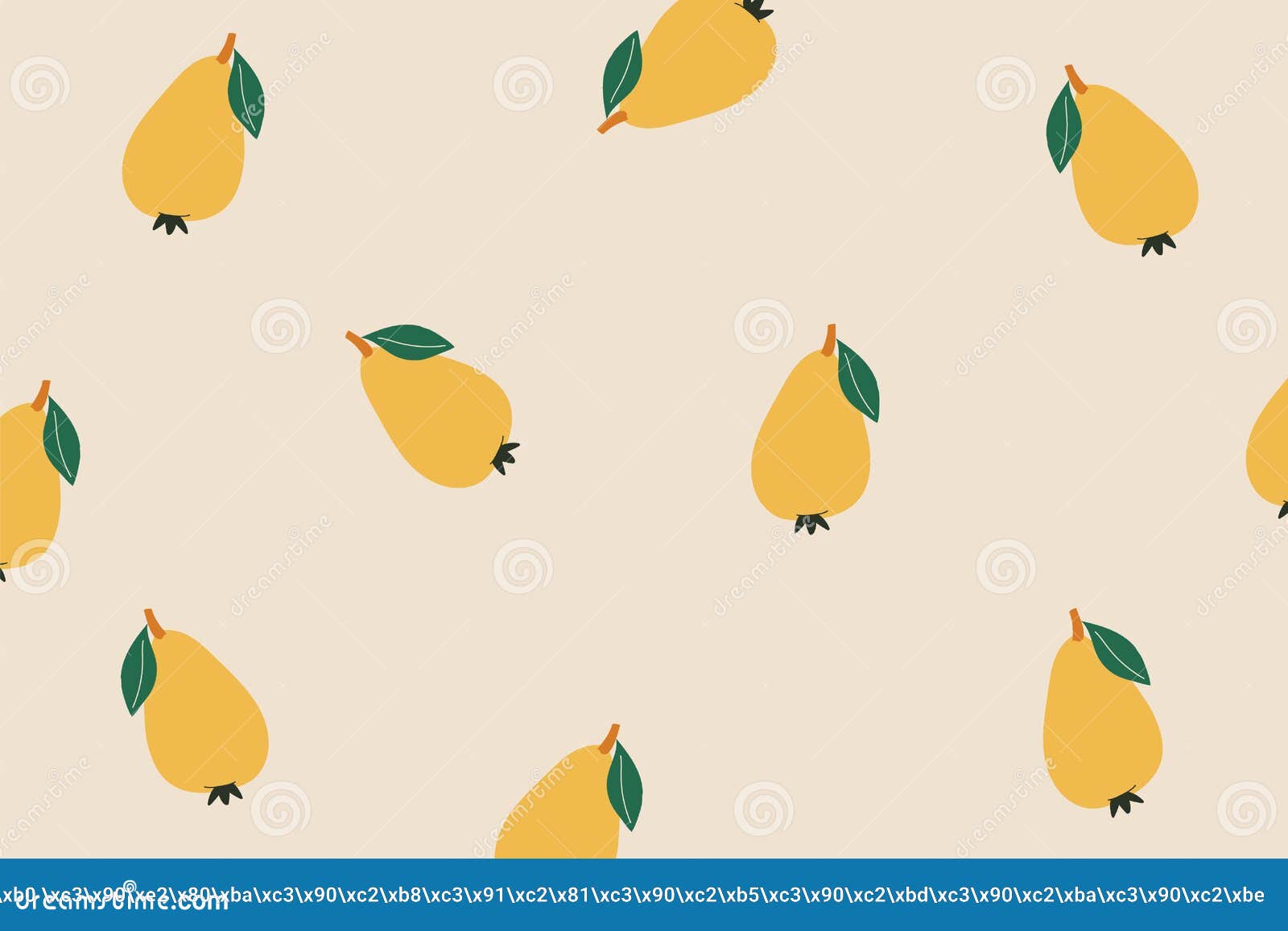 Pear Background Desktop Wallpaper, Cute Vector Pattern Stock Vector ...