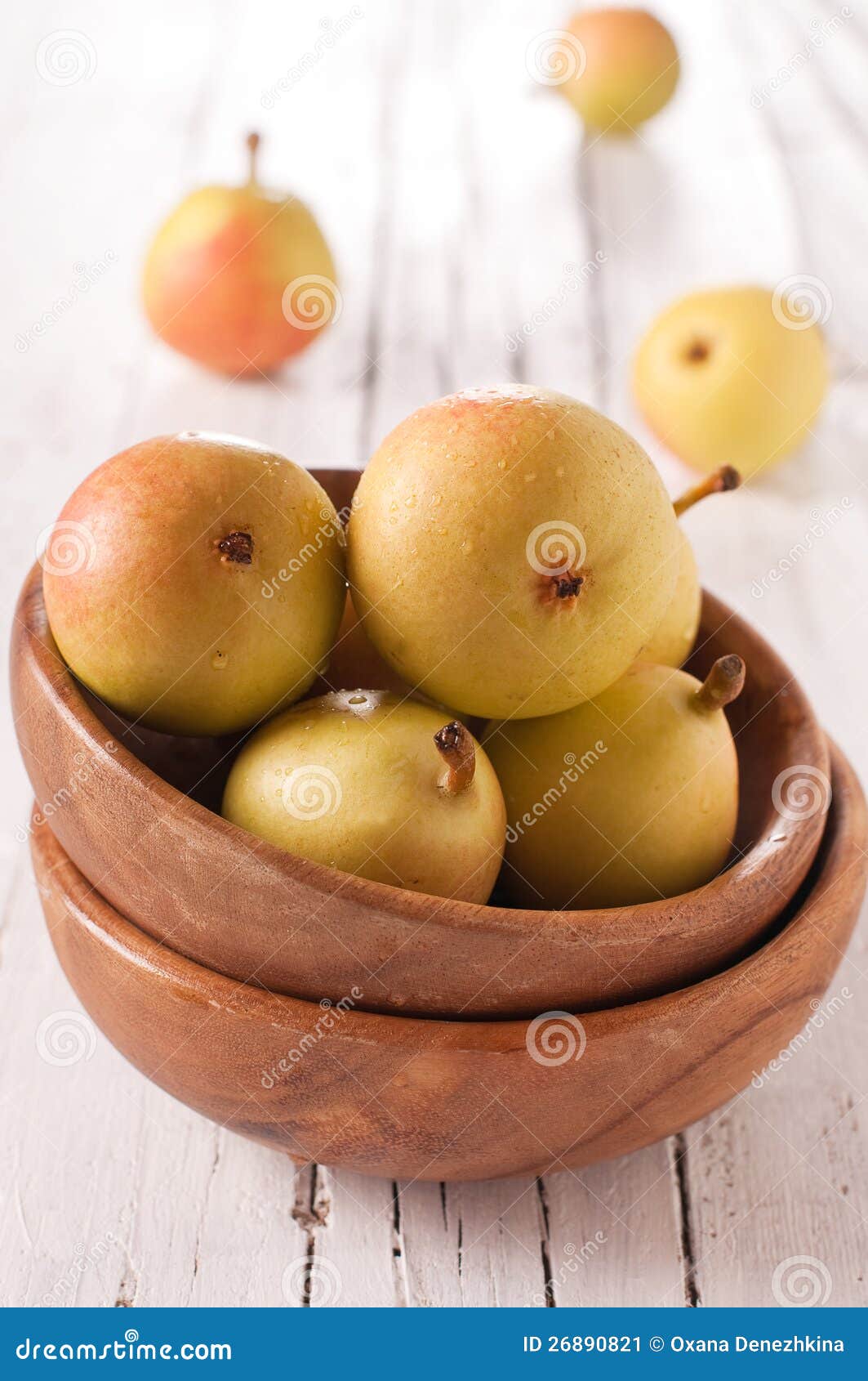 Pear in the bowl stock image. Image of bowl, wood, vertical - 26890821