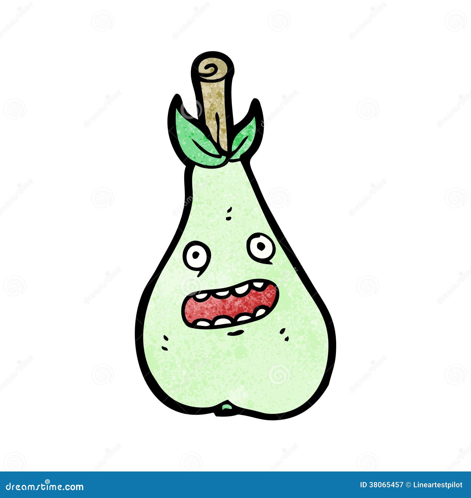 Pear cartoon stock vector. Illustration of cute, cartoon - 38065457