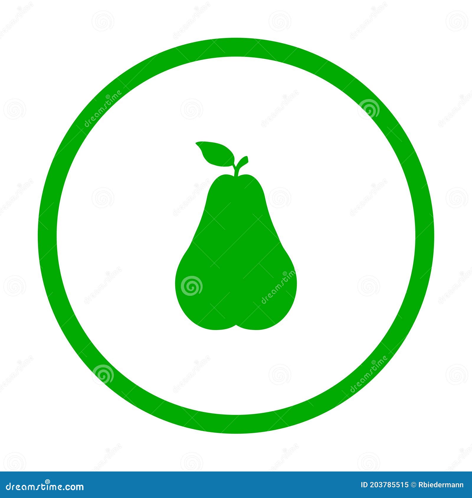 Pear and circle stock vector. Illustration of round - 203785515