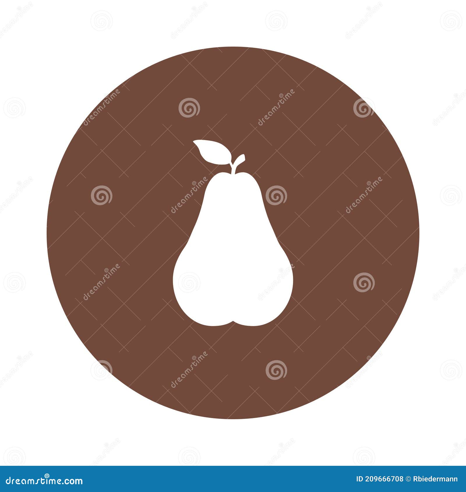 Pear and circle stock vector. Illustration of circle - 209666708