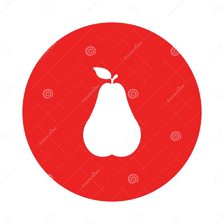 Pear and circle stock vector. Illustration of icon, round - 224204767