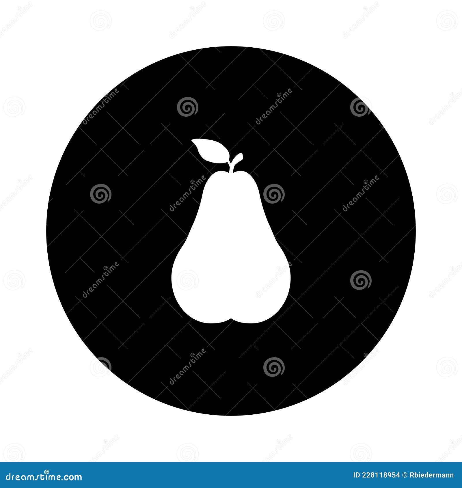 Pear and circle stock vector. Illustration of graphic - 228118954