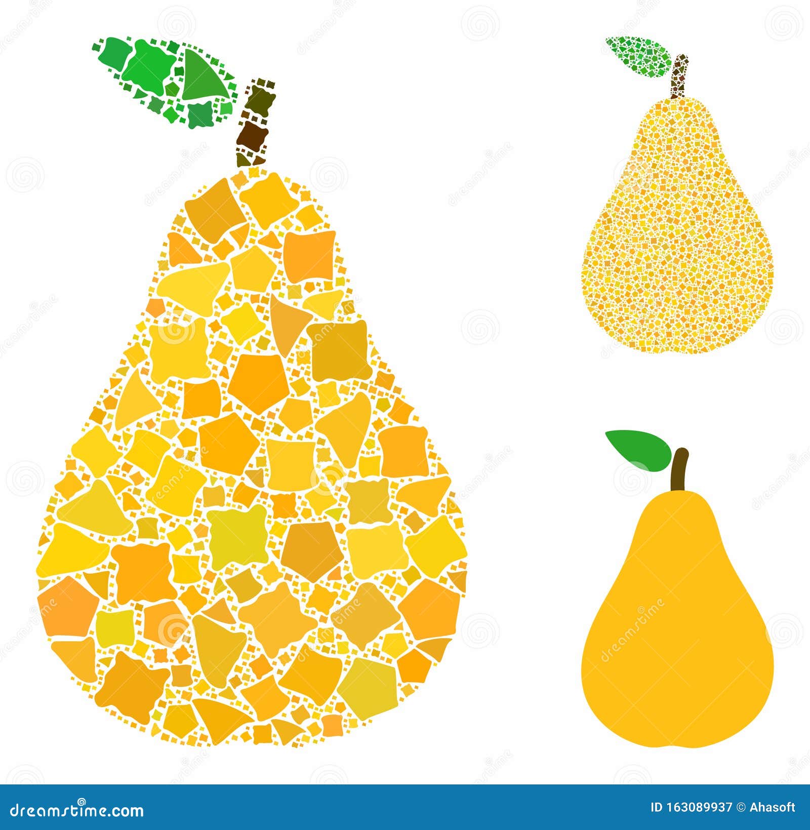 Pear Composition Icon of Tremulant Parts Stock Illustration ...