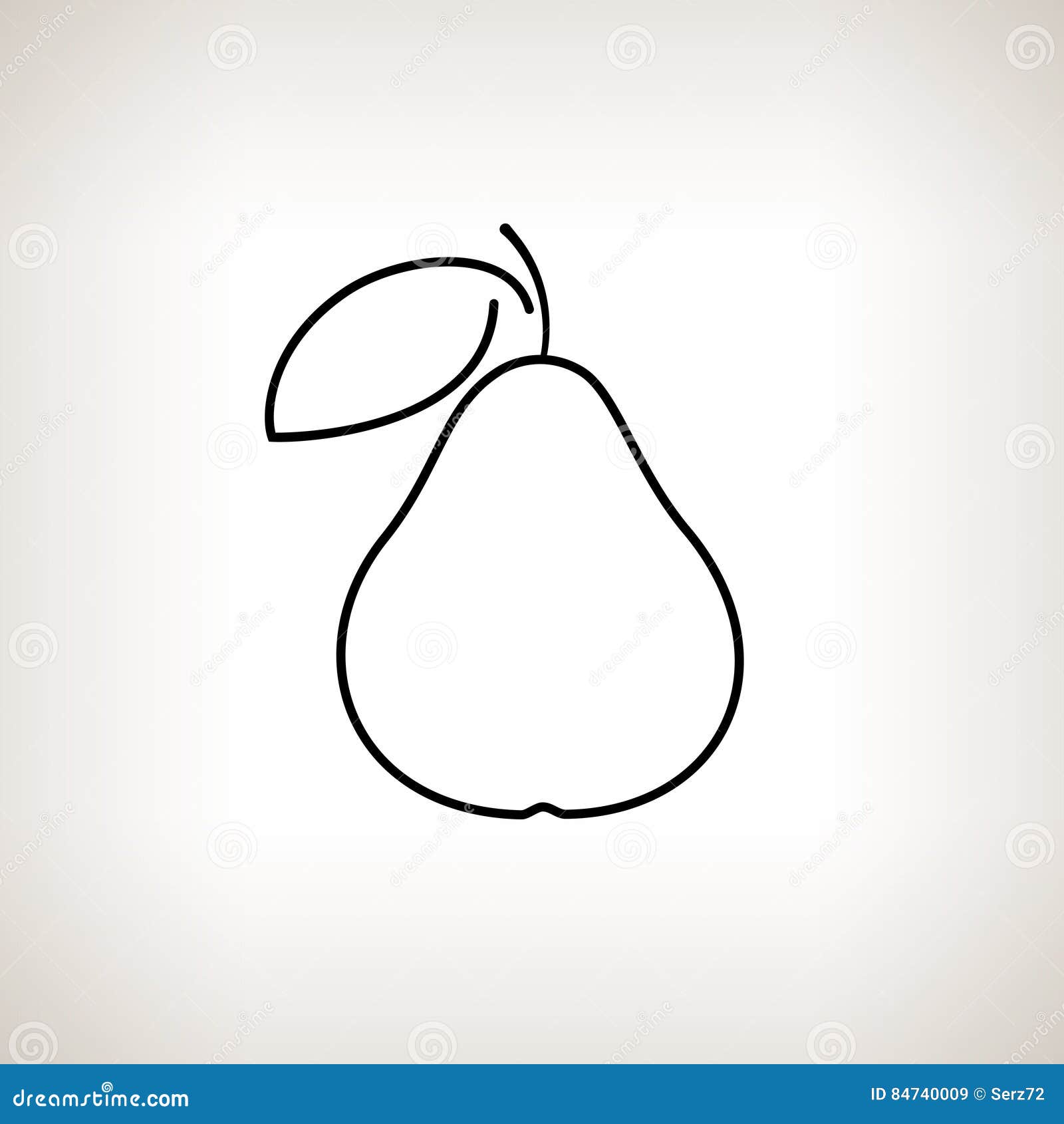 Pear in the Contours stock vector. Illustration of contour - 84740009