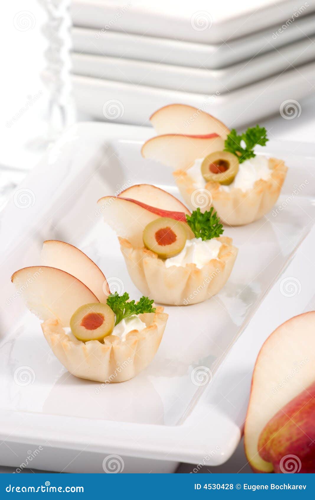Pear and Creamcheese Canapes Stock Photo - Image of savory, canape: 4530428