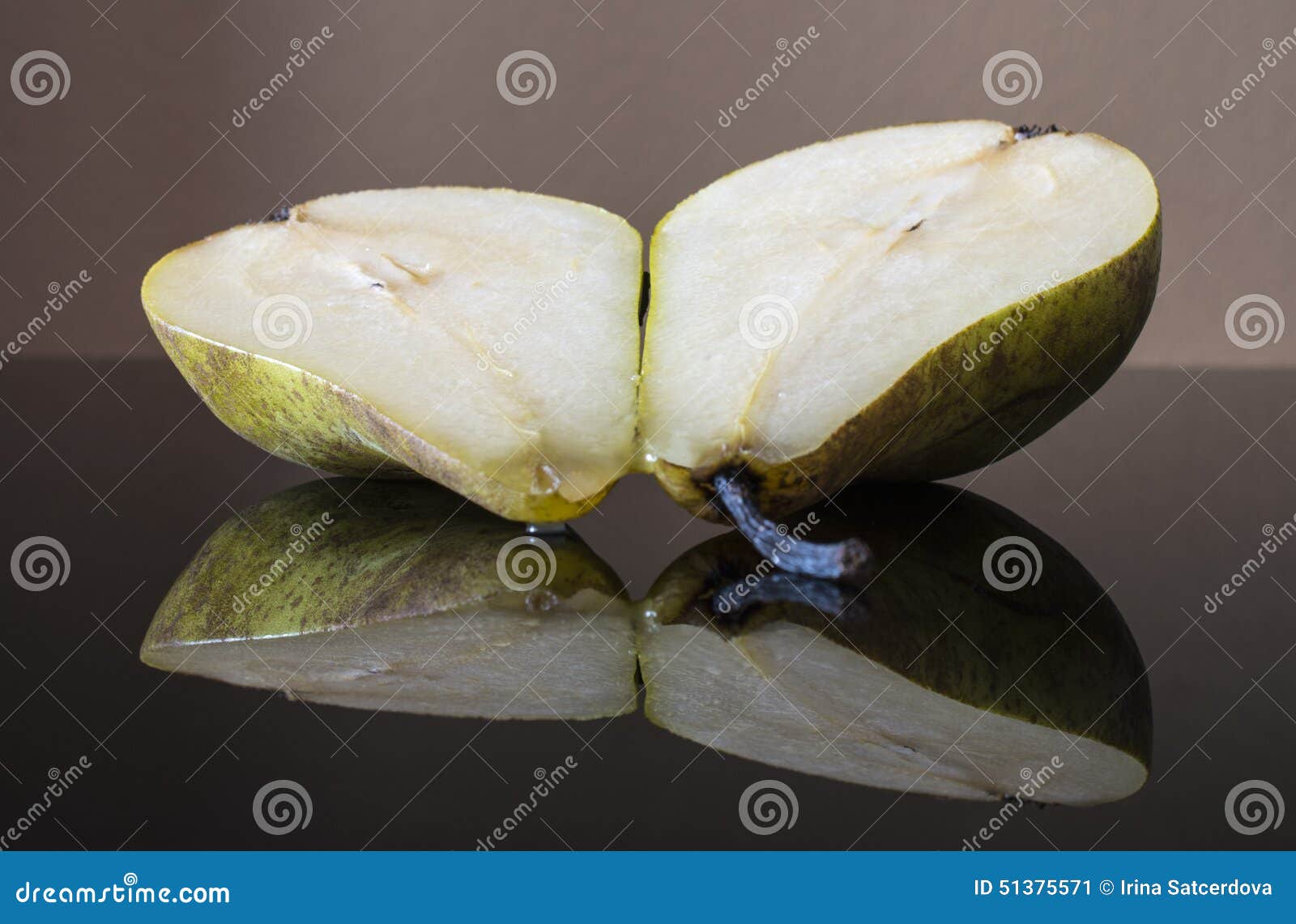 Pear cut in half stock image. Image of heart, fruit, glossy - 51375571