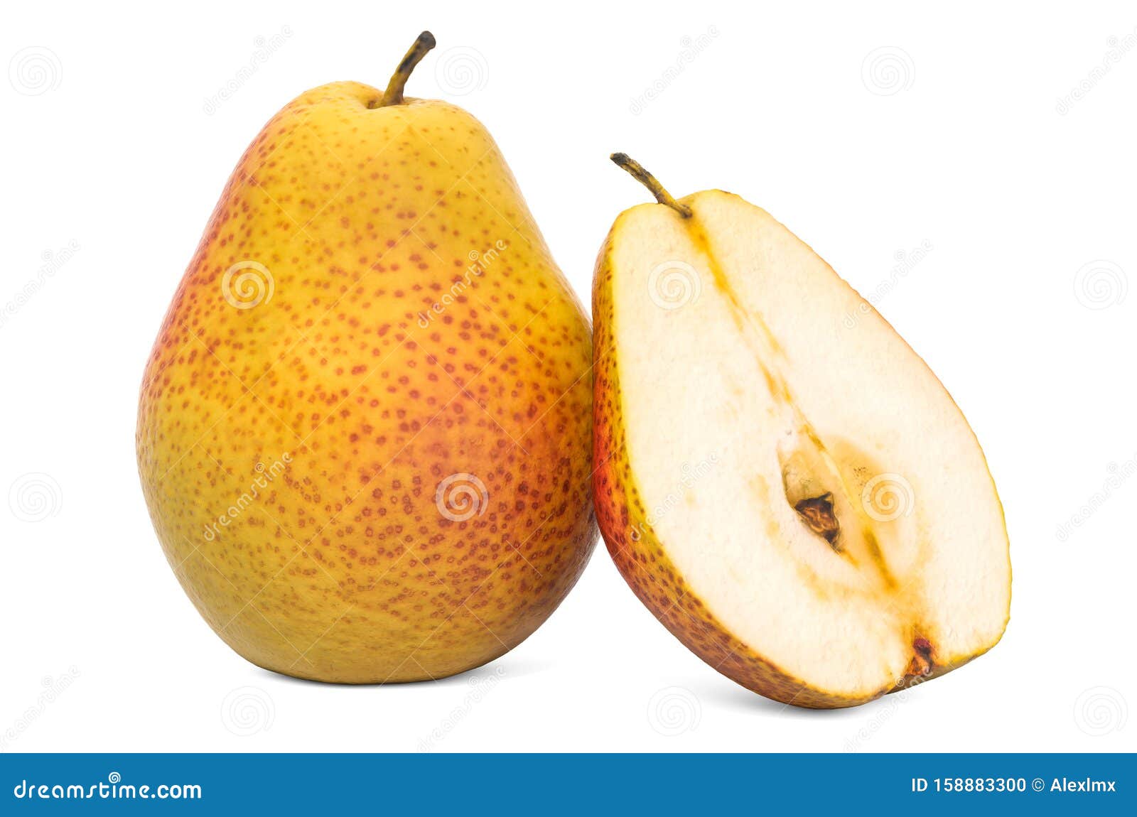 Pear and Its Cross-section 3d Rendering with Realistic Texture Stock ...