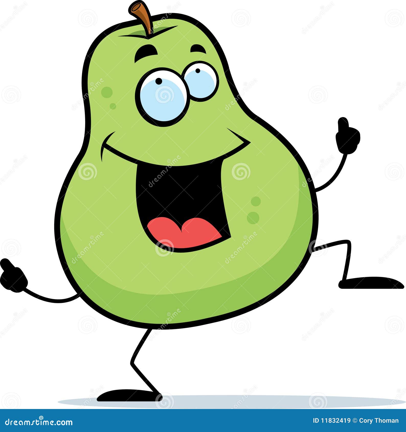 Pear Dancing stock vector. Illustration of celebrating - 11832419