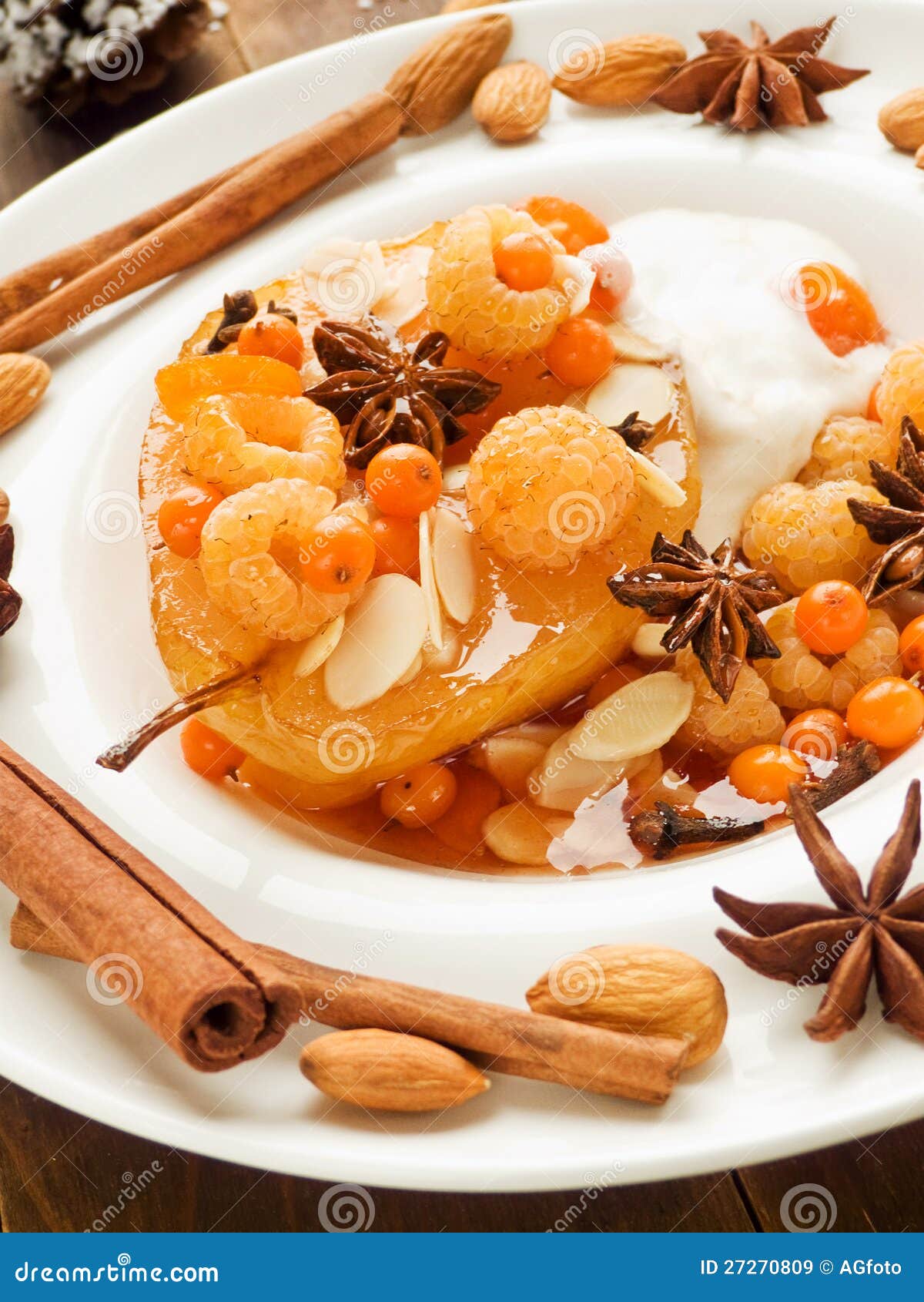 Pear dessert stock image. Image of bright, icecream, appetizer - 27270809