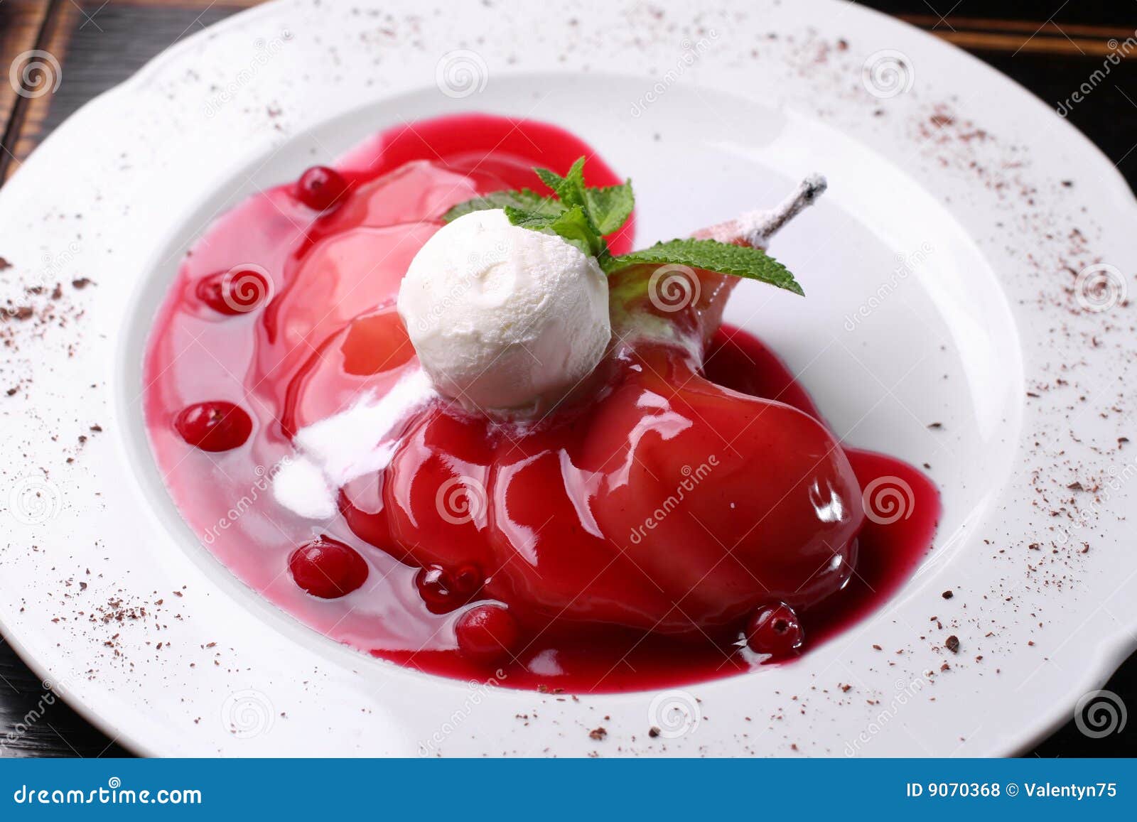 Pear dessert stock photo. Image of dish, dessert, dinner - 9070368