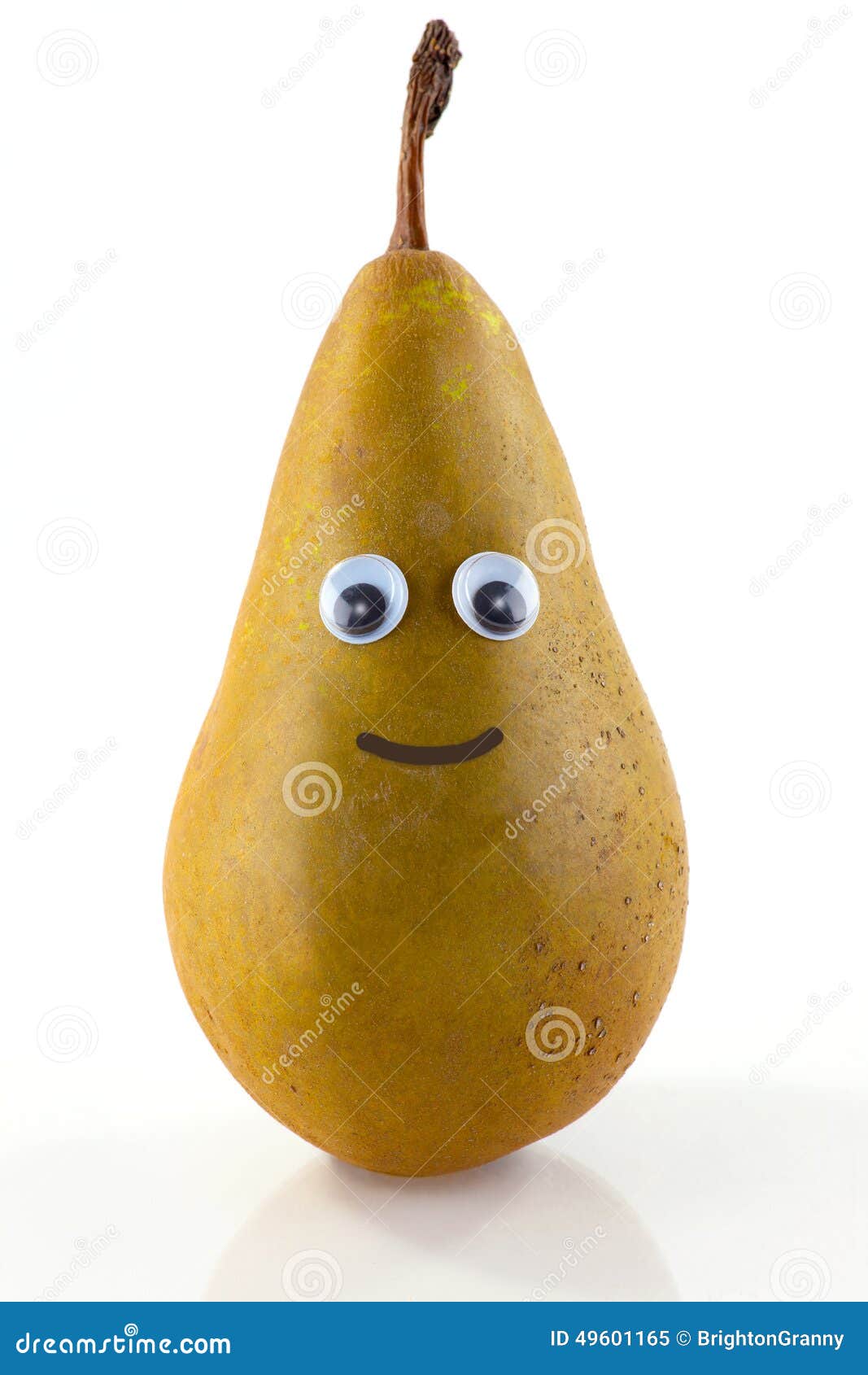Sweet Happy Little Pear with Face. Stock Image - Image of nutritious ...