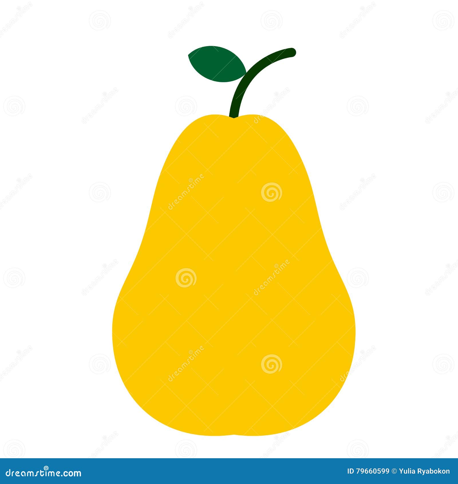 Pear flat icon stock vector. Illustration of contour - 79660599
