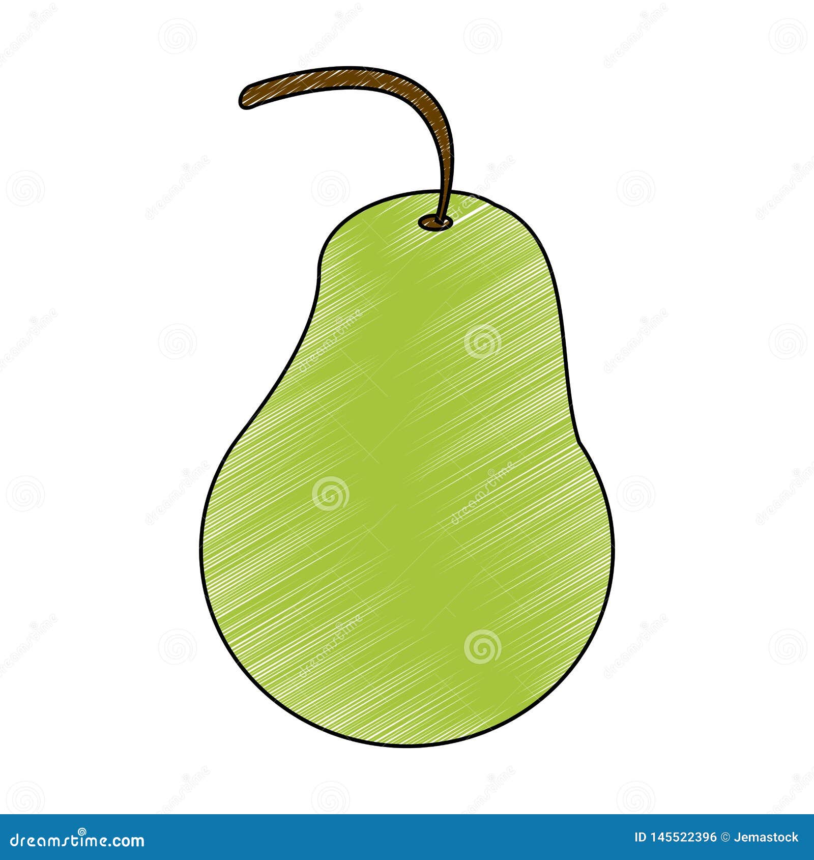 Pear Fruit Isolated Scribble Stock Vector - Illustration of natural ...