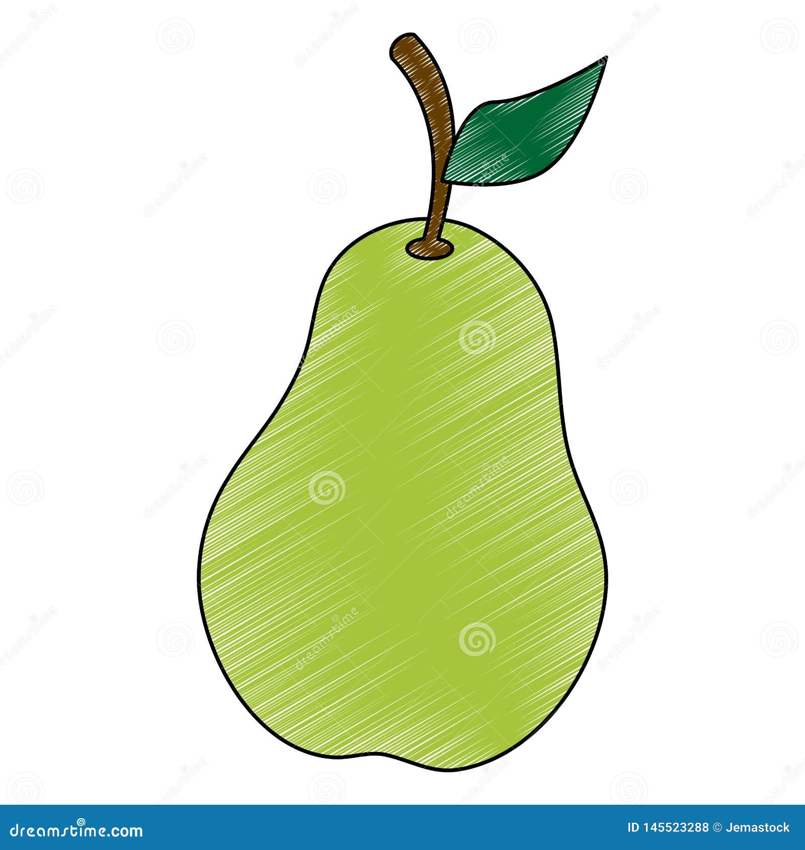 Pear Fruit Isolated Scribble Stock Vector - Illustration of healthy ...