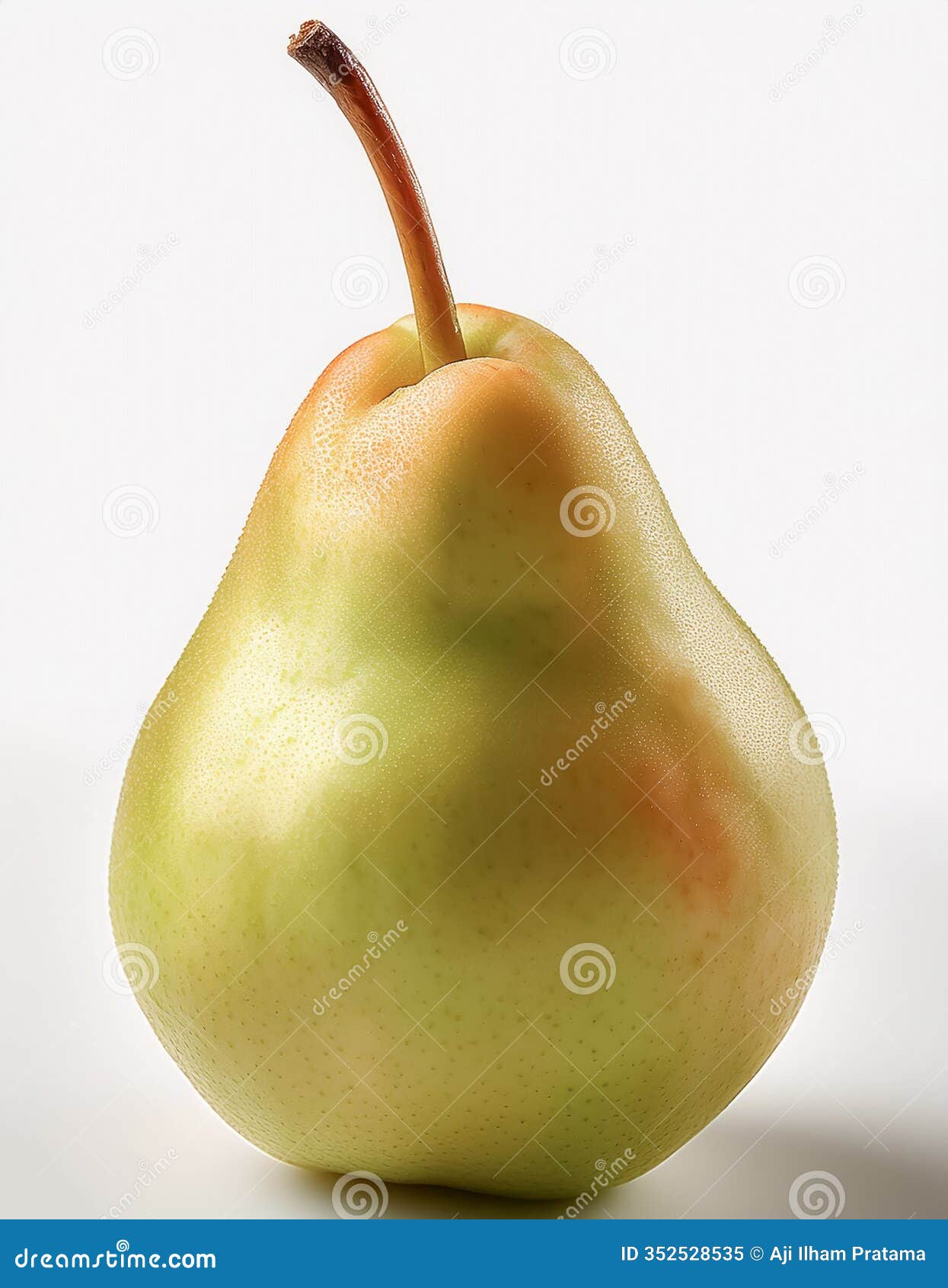 Pear Fruit, Peeled or Cut on a Natural White Stock Image - Image of ...