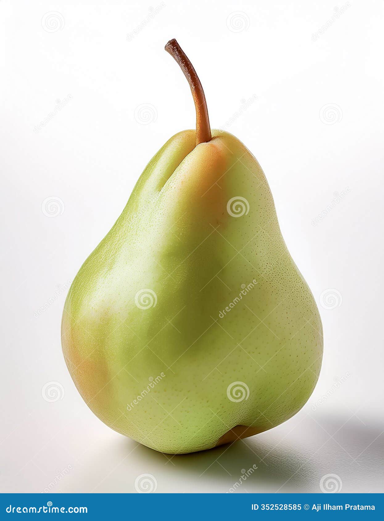 Pear Fruit, Peeled or Cut on a Natural White Stock Image - Image of ...