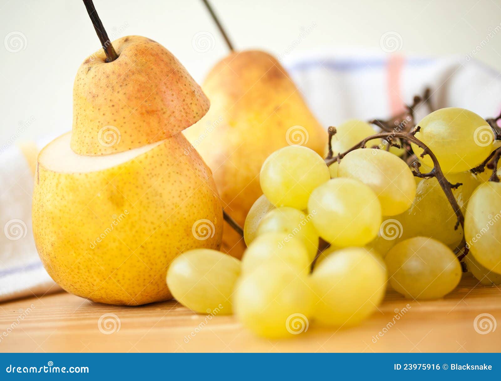 Pear and grape fresh fruit stock photo. Image of healthy - 23975916