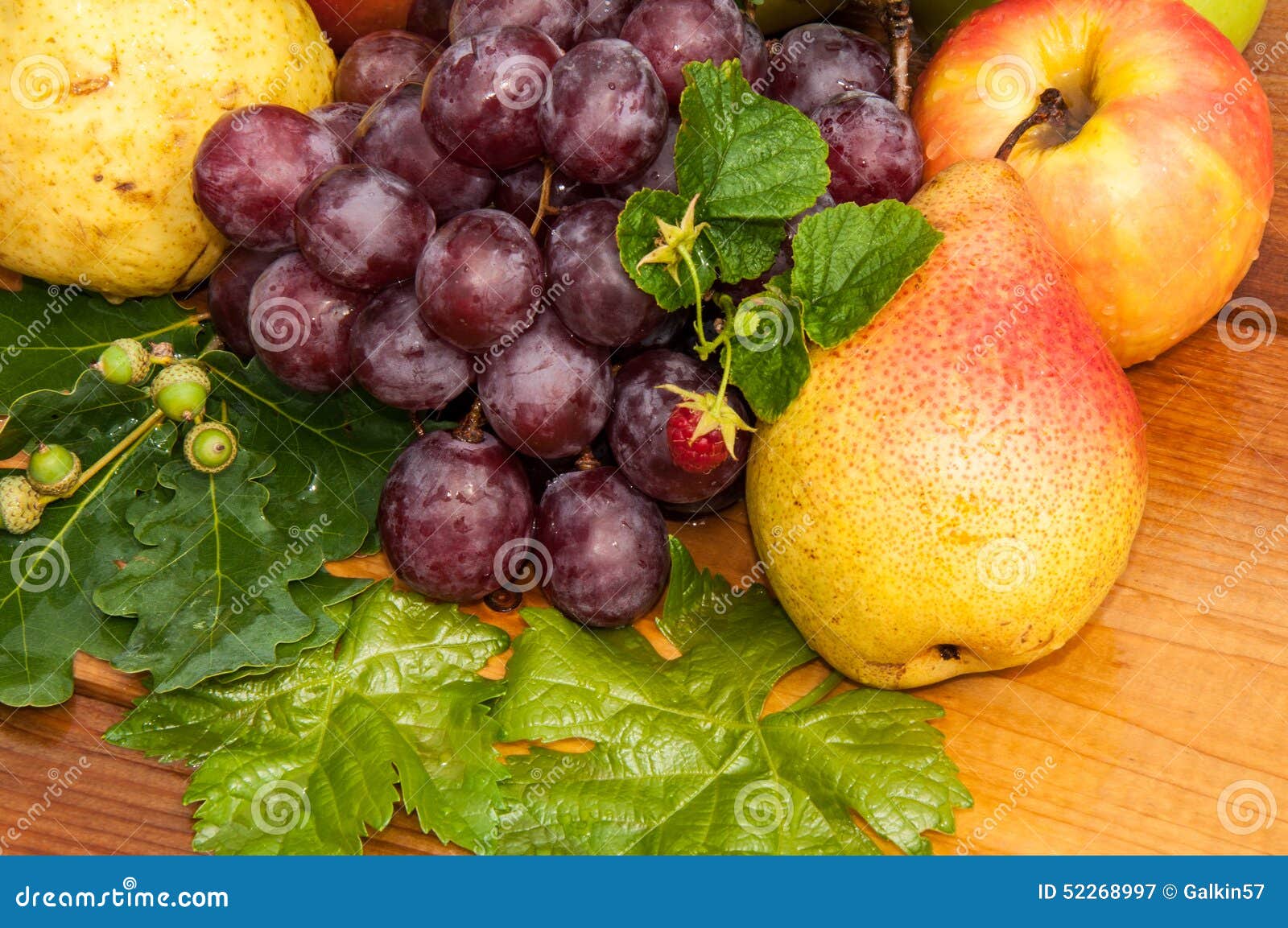 Pear and grapes stock image. Image of diet, pear, branch - 52268997