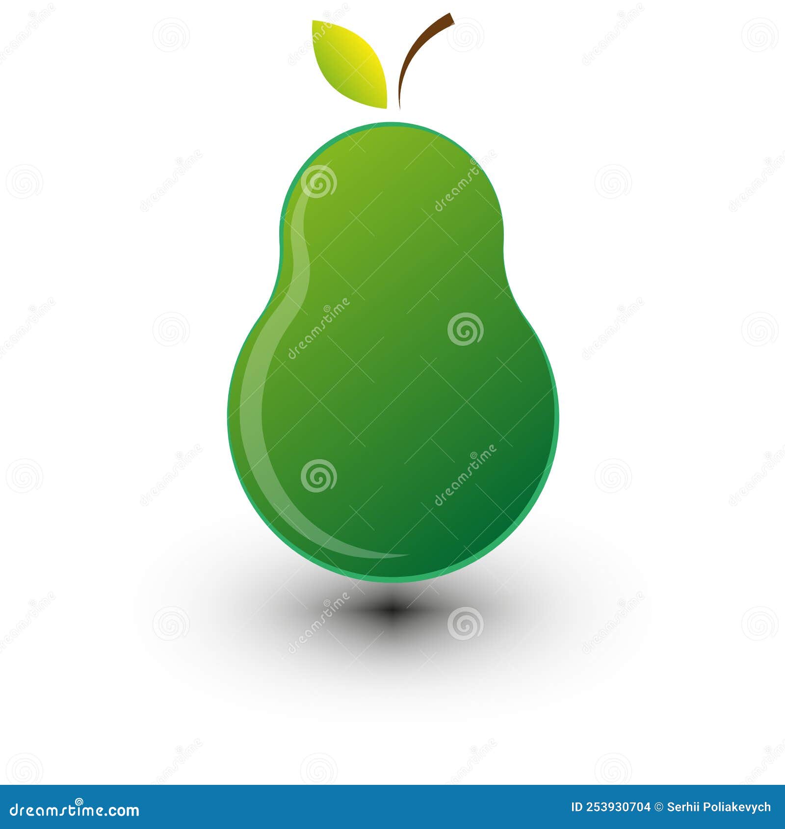 Pear Green Gradient Simple. Creative Fruit. Vector Illustration. Stock Image Stock Vector ...