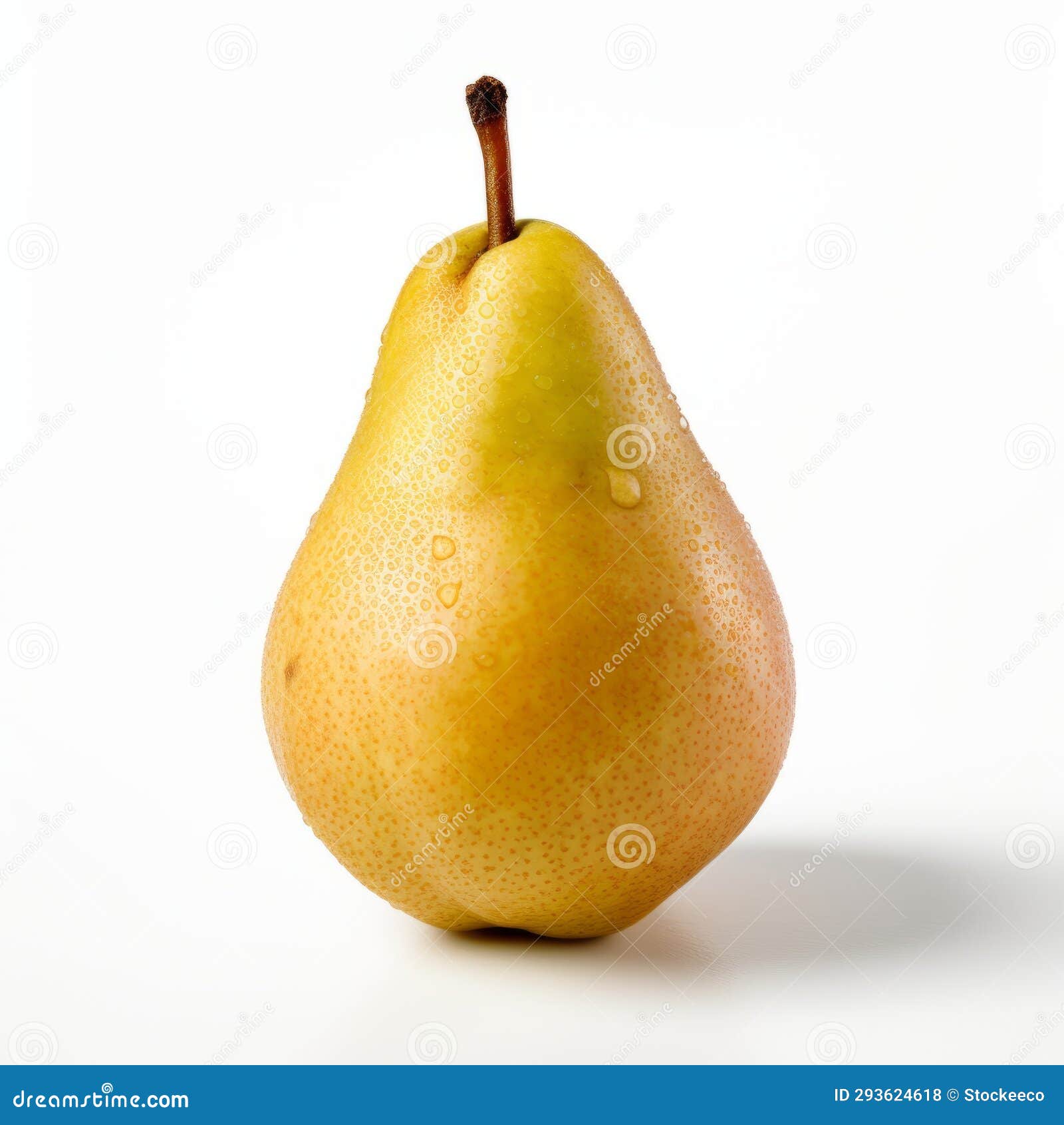 Detailed Portrait Photography of a Pear on White Background Stock ...