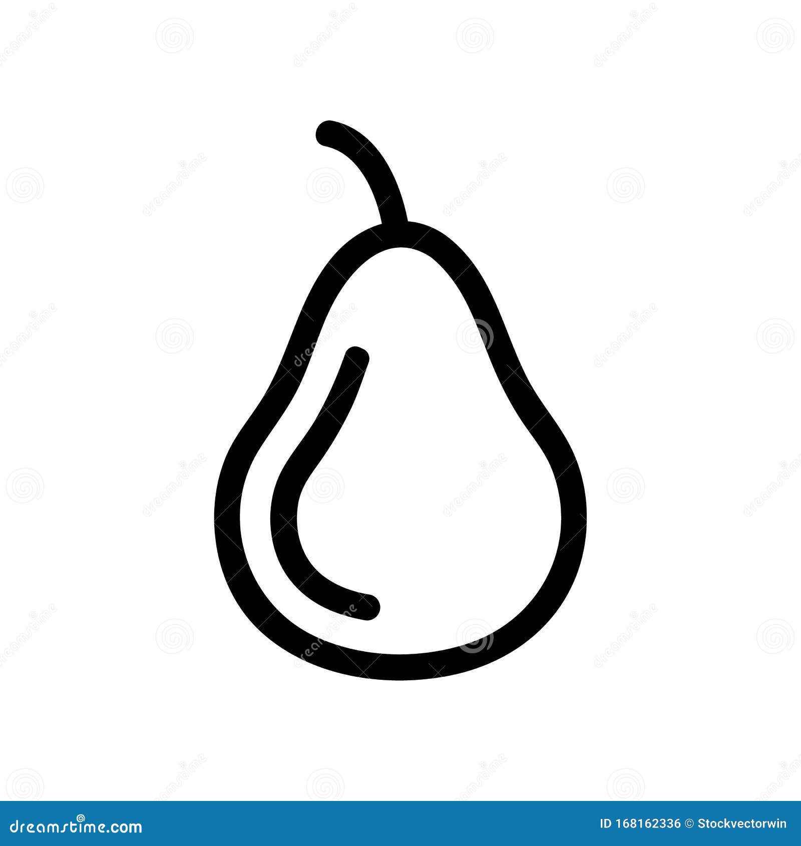 Pear Icon Vector. Isolated Contour Symbol Illustration Stock Vector ...