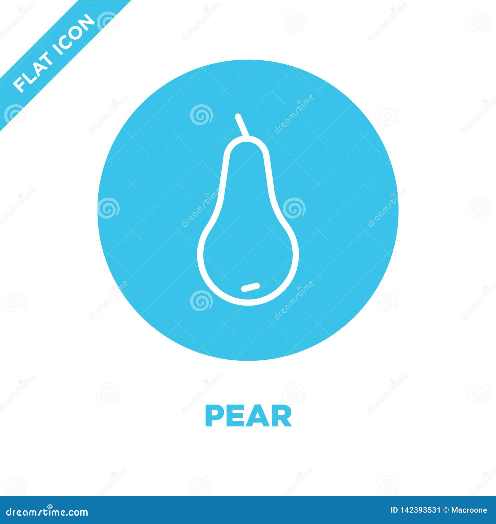 Pear Icon Vector from Seasons Collection. Thin Line Pear Outline Icon ...