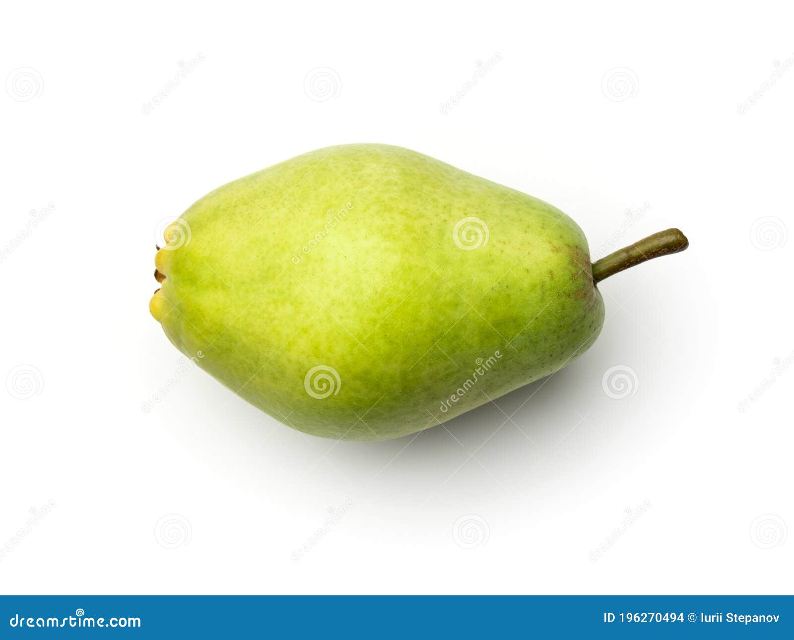 Pear Isolated on White Background. Top View Stock Photo - Image of pear ...