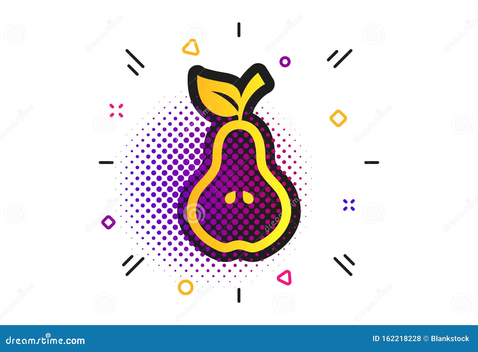 Pear with Leaf Sign Icon. Fruit Symbol. Vector Stock Vector ...