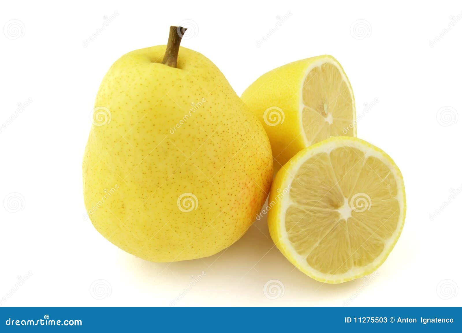 Pear with lemon stock image. Image of group, natural - 11275503