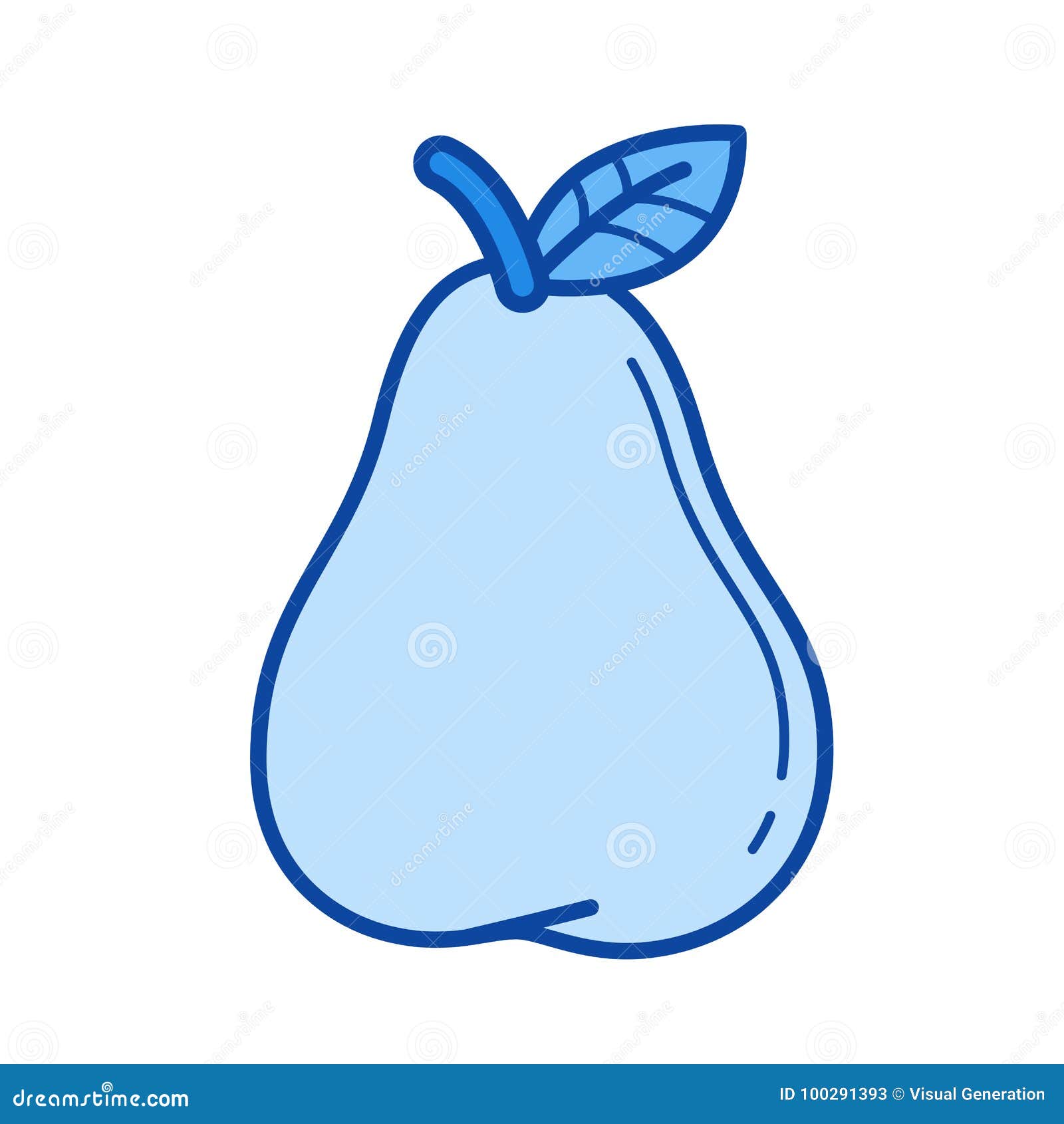 Pear line icon. stock vector. Illustration of nutrition - 100291393