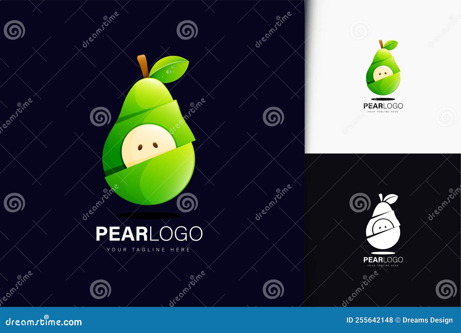 Pear Logo Design with Gradient Stock Vector - Illustration of diet ...