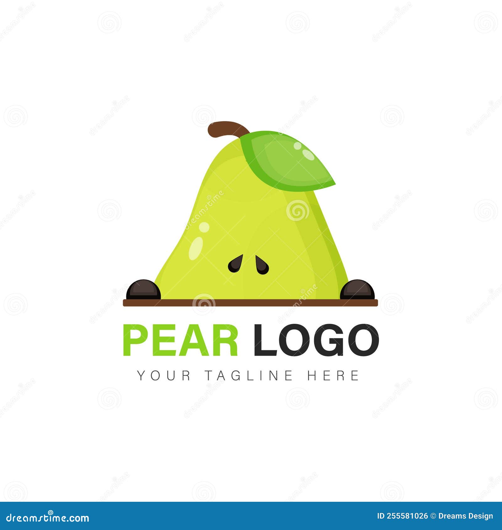 Pear logo design stock vector. Illustration of sweet - 255581026