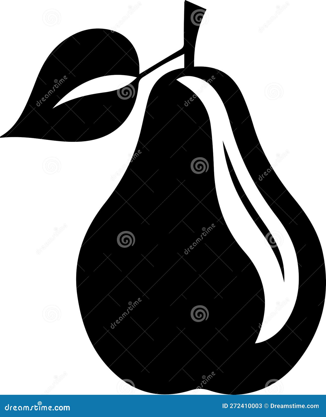 Pear Logo Monochrome Design Style Stock Vector - Illustration of ...