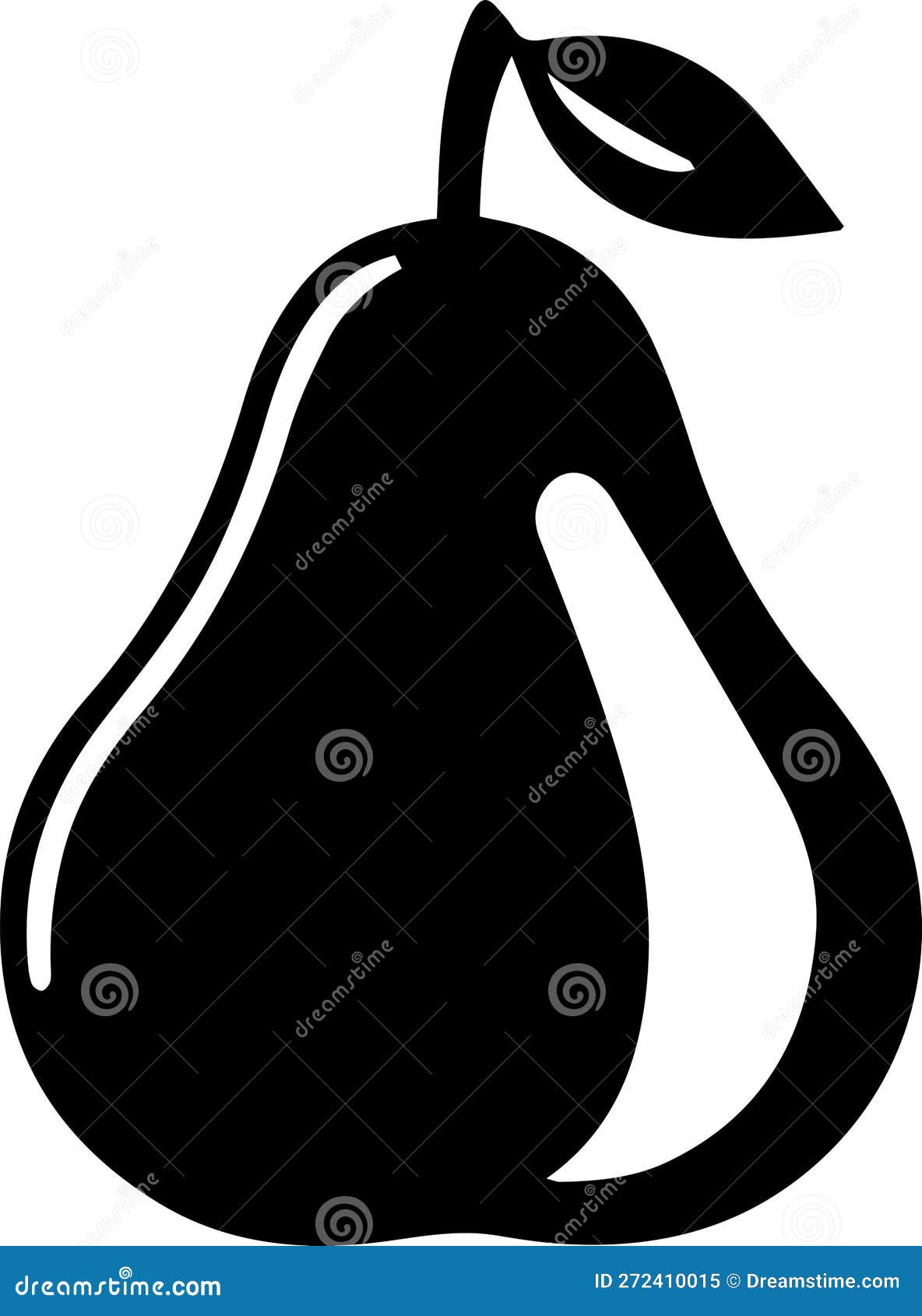 Pear Logo Monochrome Design Style Stock Vector - Illustration of fiber ...