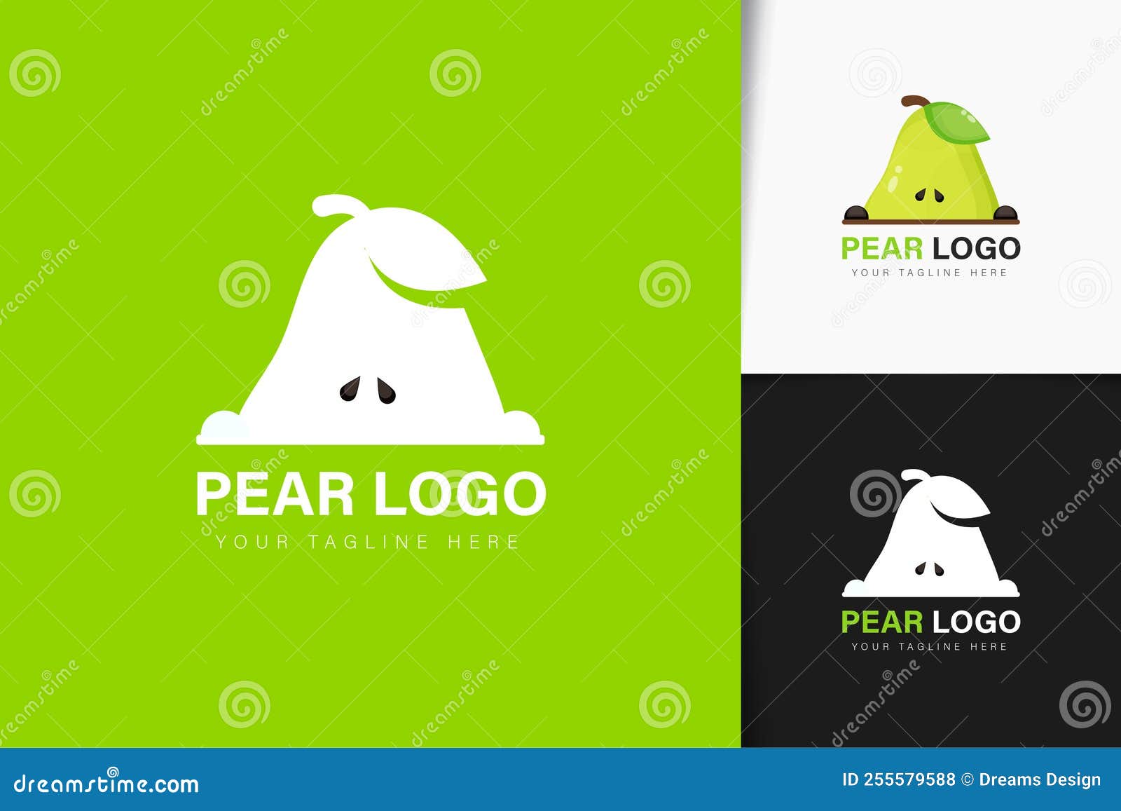Pear logo design stock vector. Illustration of element - 255579588