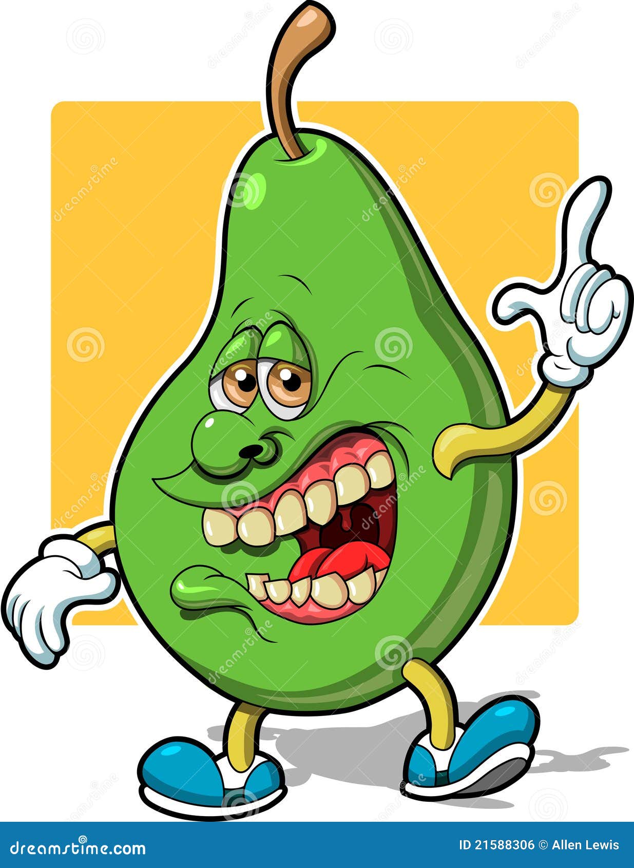 Pear Man stock vector. Illustration of market, green - 21588306