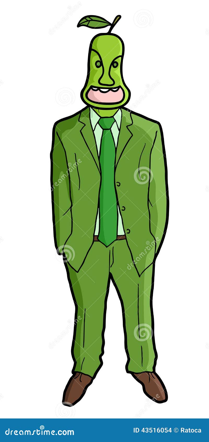 Pear man stock vector. Illustration of close, green, creative - 43516054