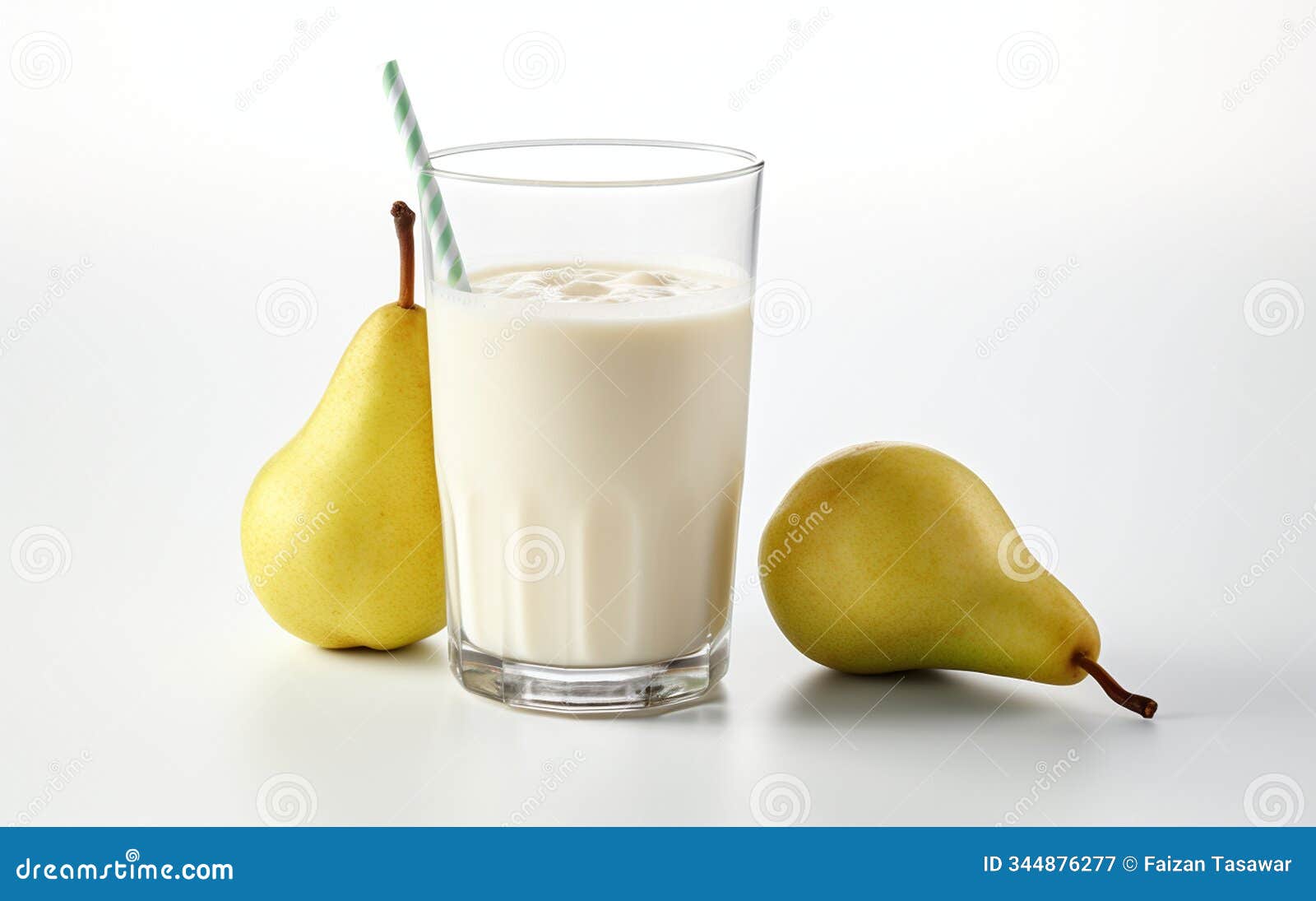 Pear Milkshake Juice on a Clear Background Stock Illustration ...