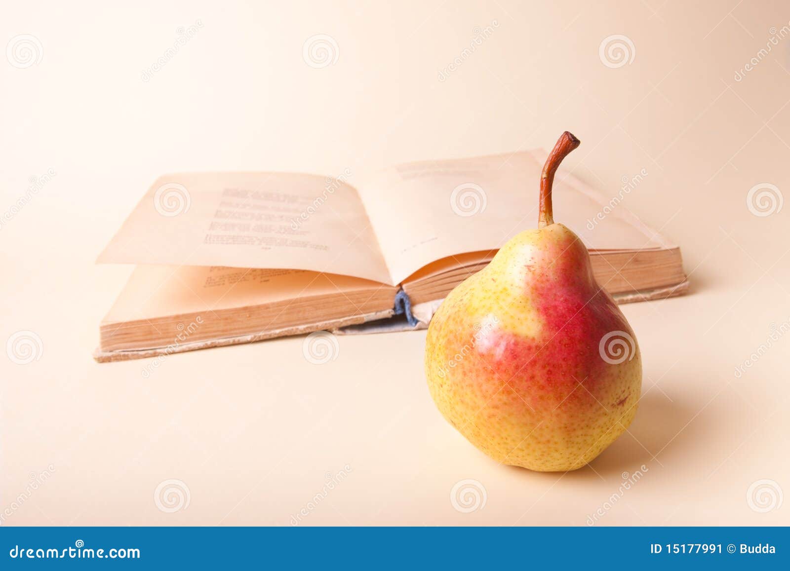 Pear and old book stock image. Image of shiny, expertise - 15177991