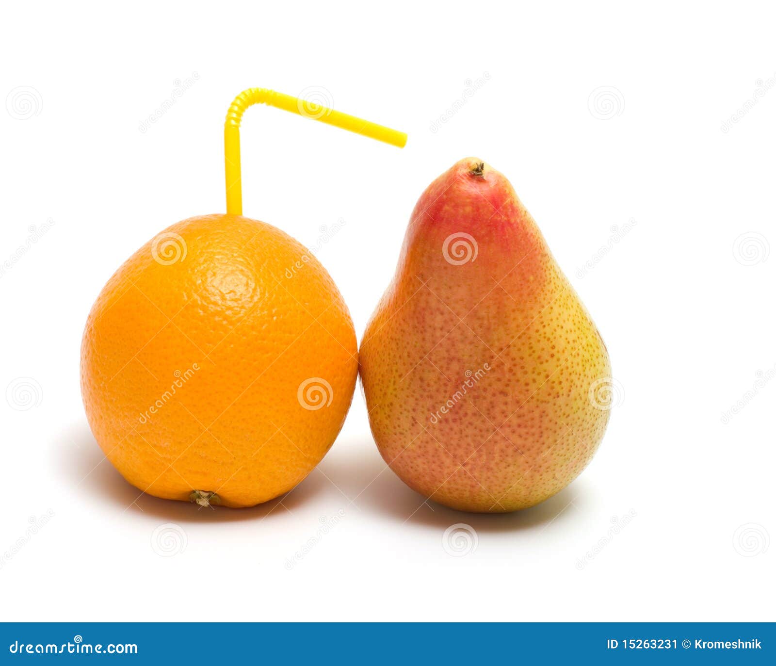 Pear and orange. stock image. Image of crude, health - 15263231