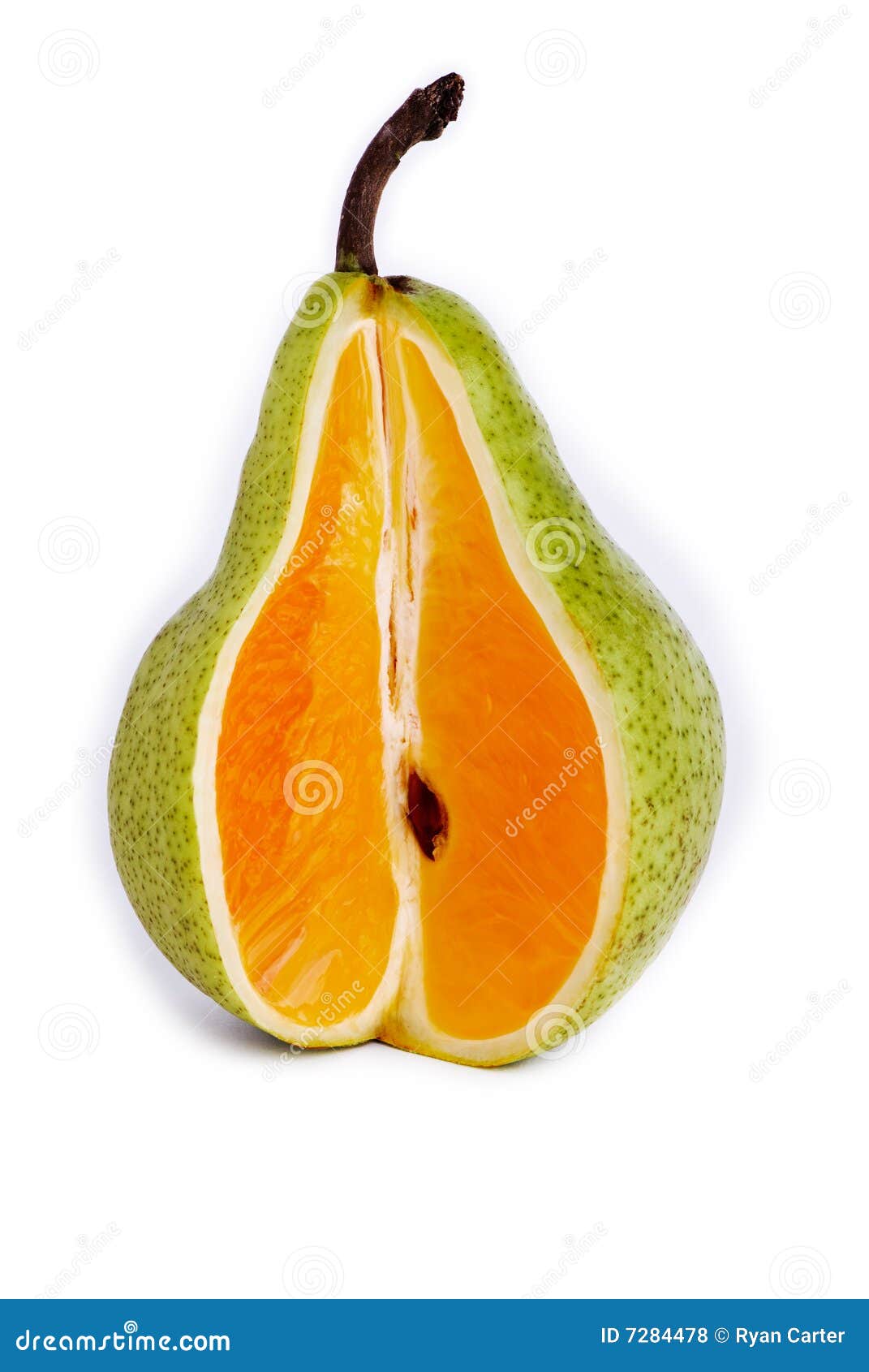 Pear/orange stock photo. Image of fruit, orange, studio - 7284478