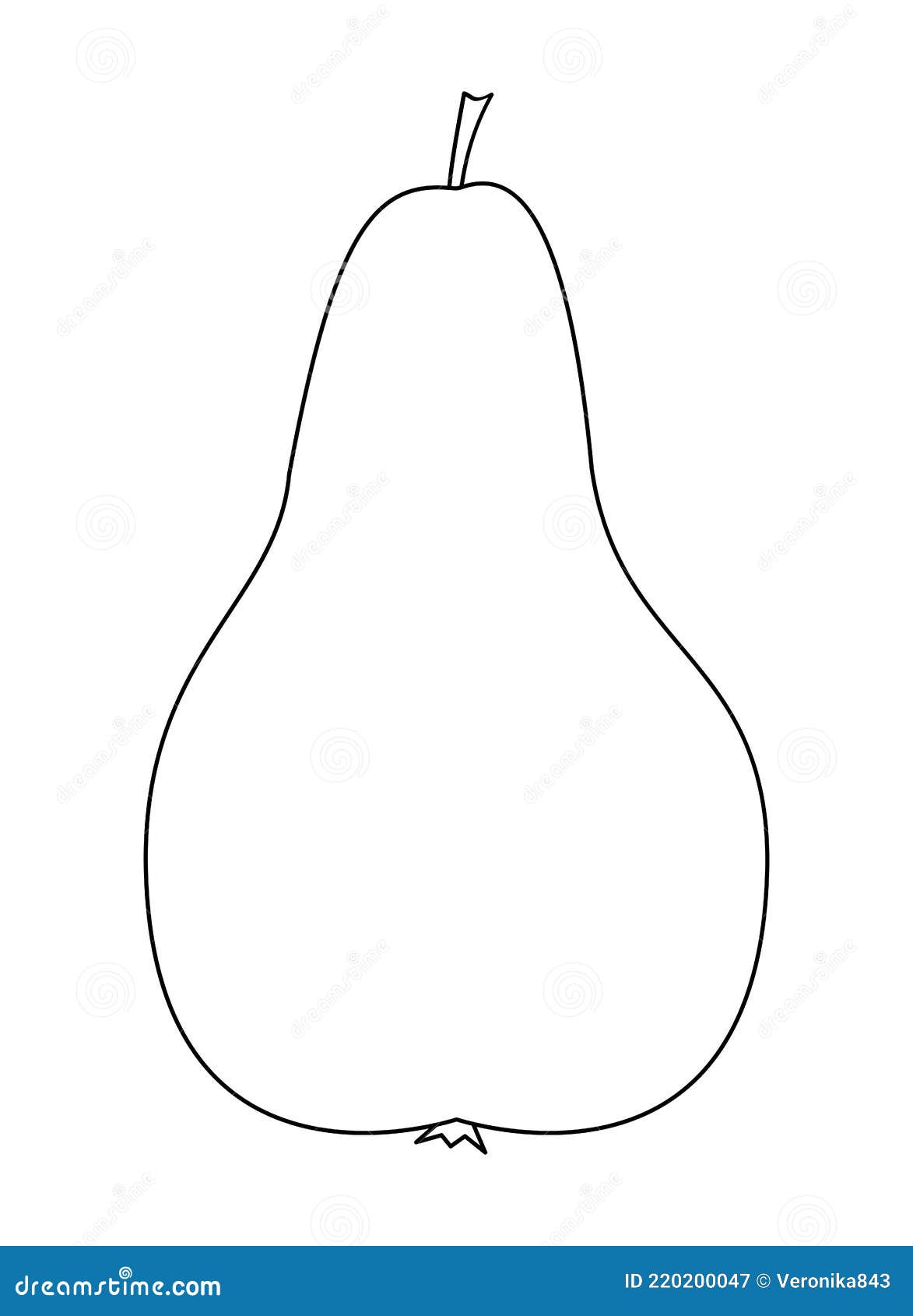 Pear Outline Icon. Fruit Vector Illustration Isolated on White Stock ...