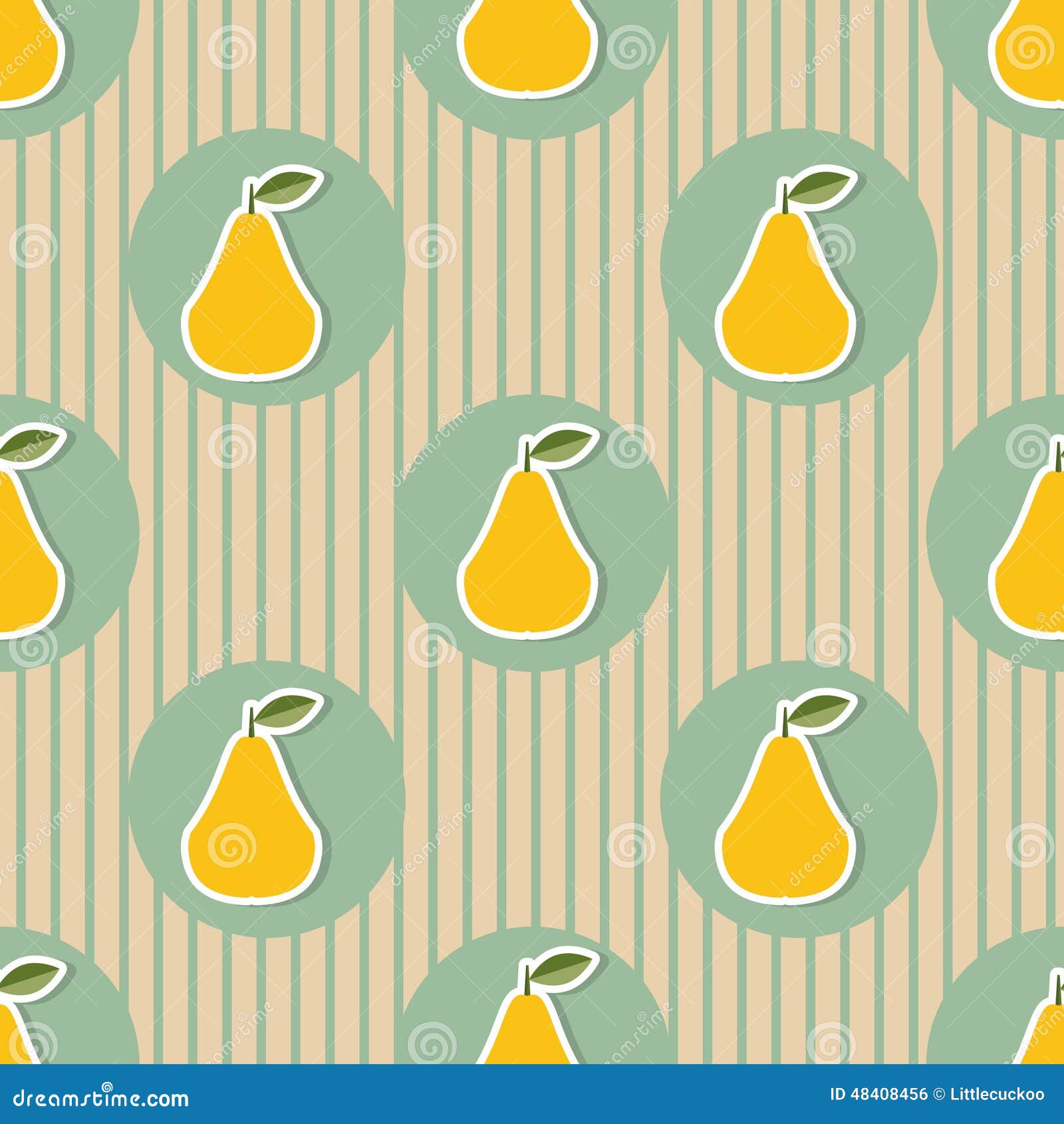 Pear Pattern Background. Yellow Fruit Wallpaper Stock Image ...