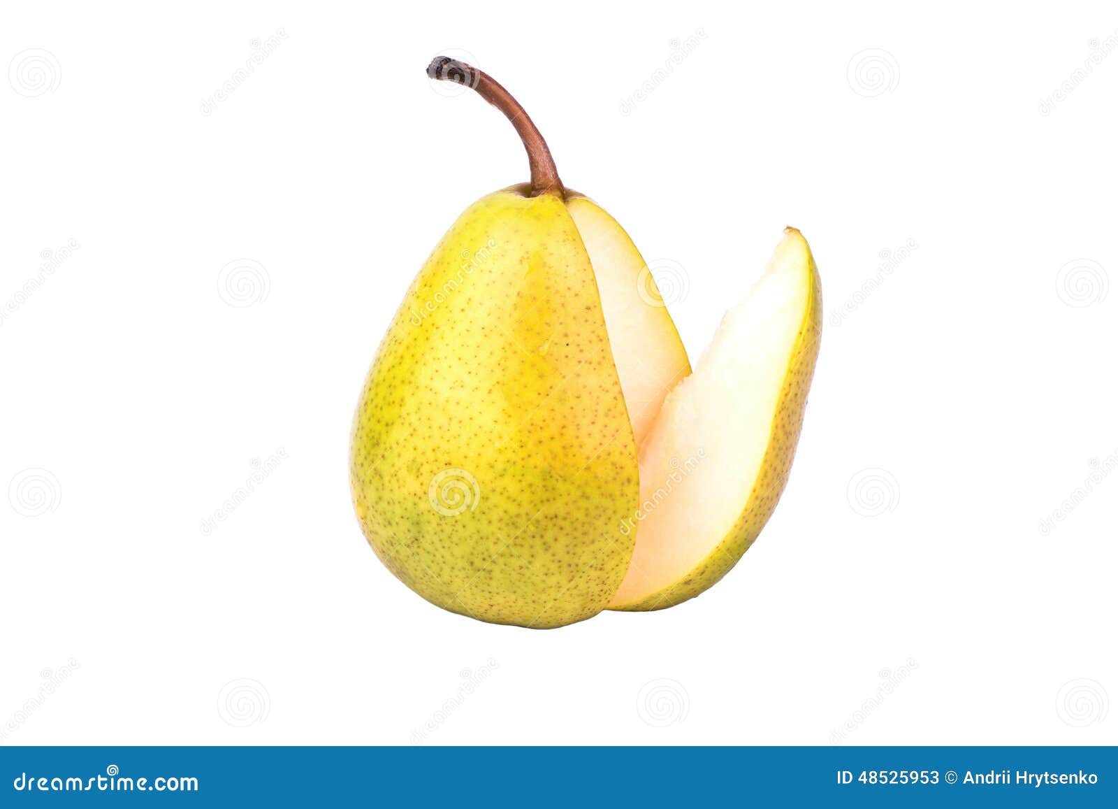 Pear and piece stock image. Image of brown, ripe, pear - 48525953