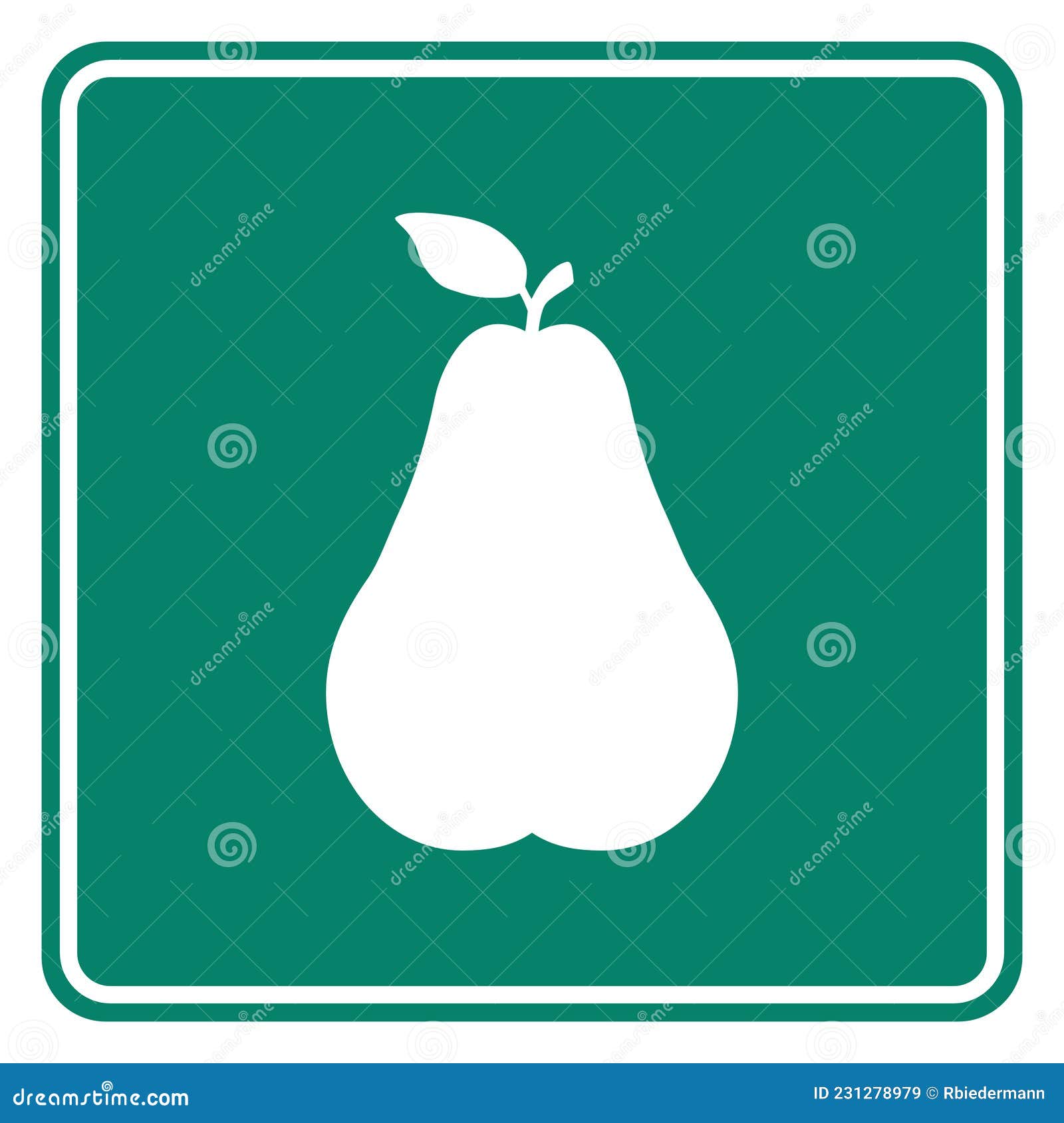 Pear and road sign stock vector. Illustration of symbol - 231278979