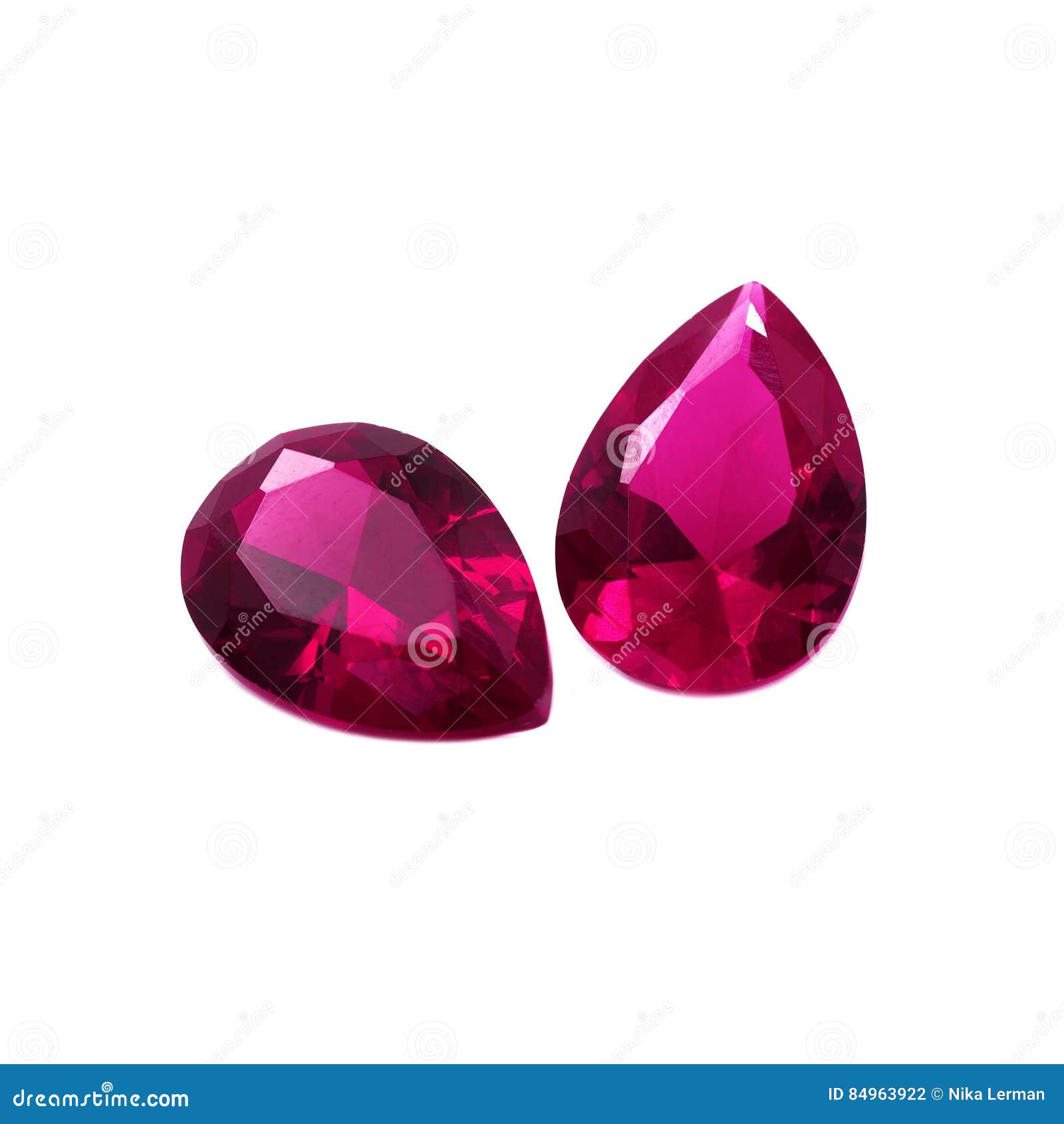 Pear Shape Diamond Cut Rubies Stock Photo - Image of precious ...