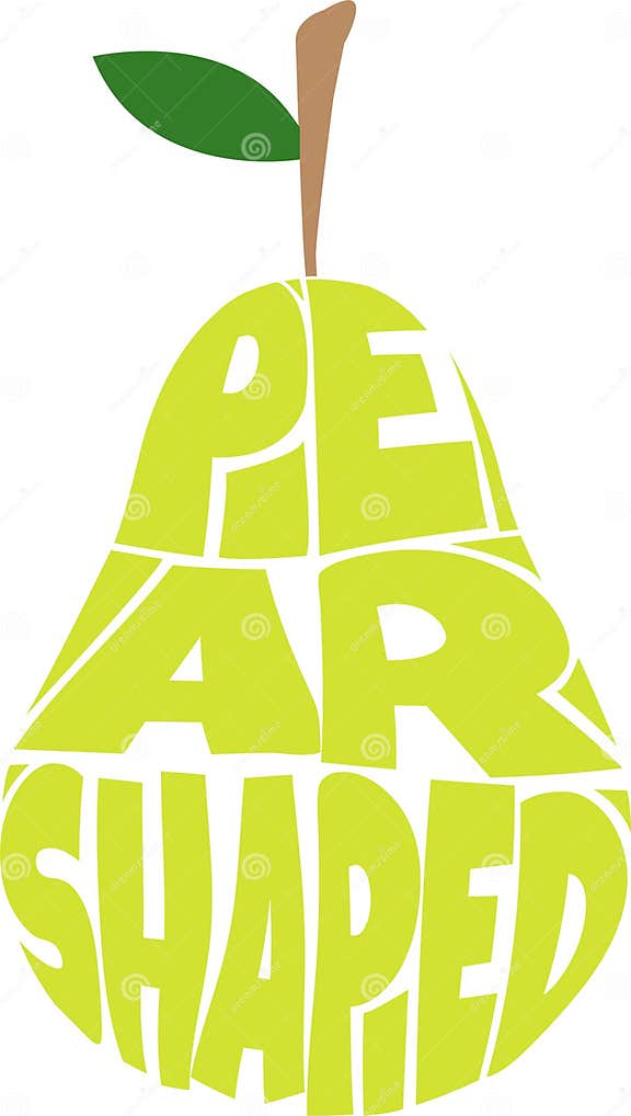 Pear Shaped Typography Vector Stock Vector - Illustration of label ...