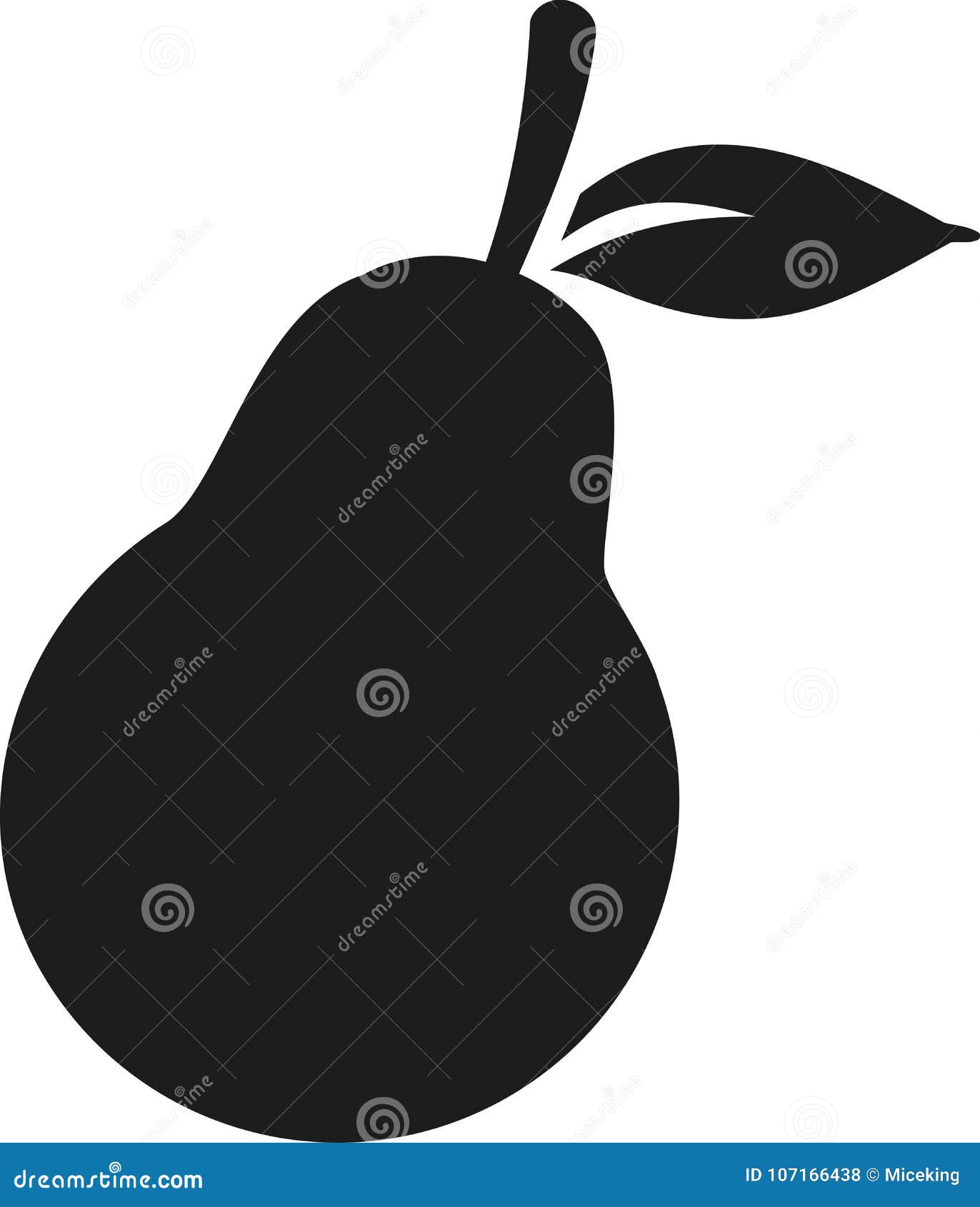 Pear silhouette vector stock vector. Illustration of vector - 107166438